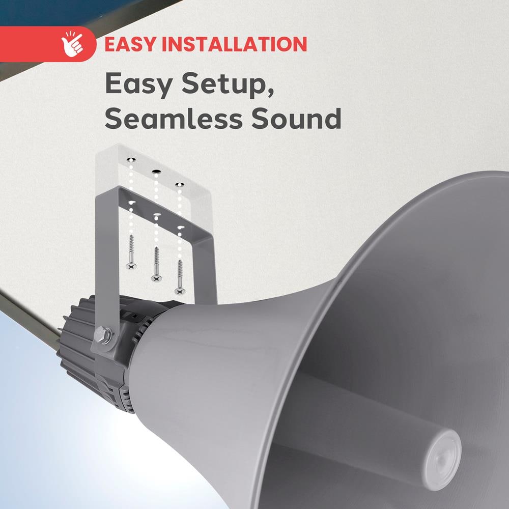 Pyle 195 IndoorOutdoor PA Horn Speaker with 100W RMS Power 70V100V ...