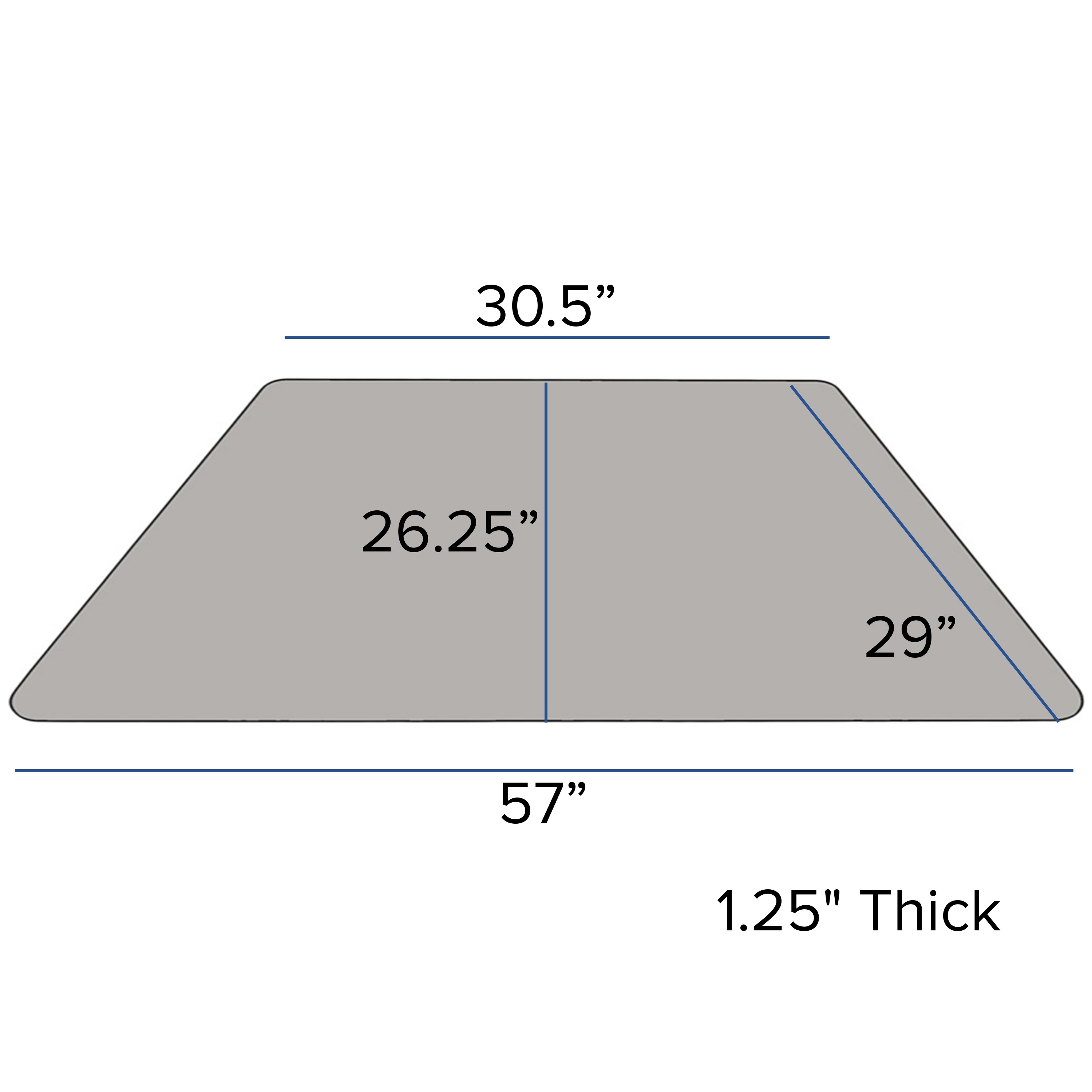 Emma + Oliver Mobile Trapezoid Grey HP Laminate Adjustable Activity ...