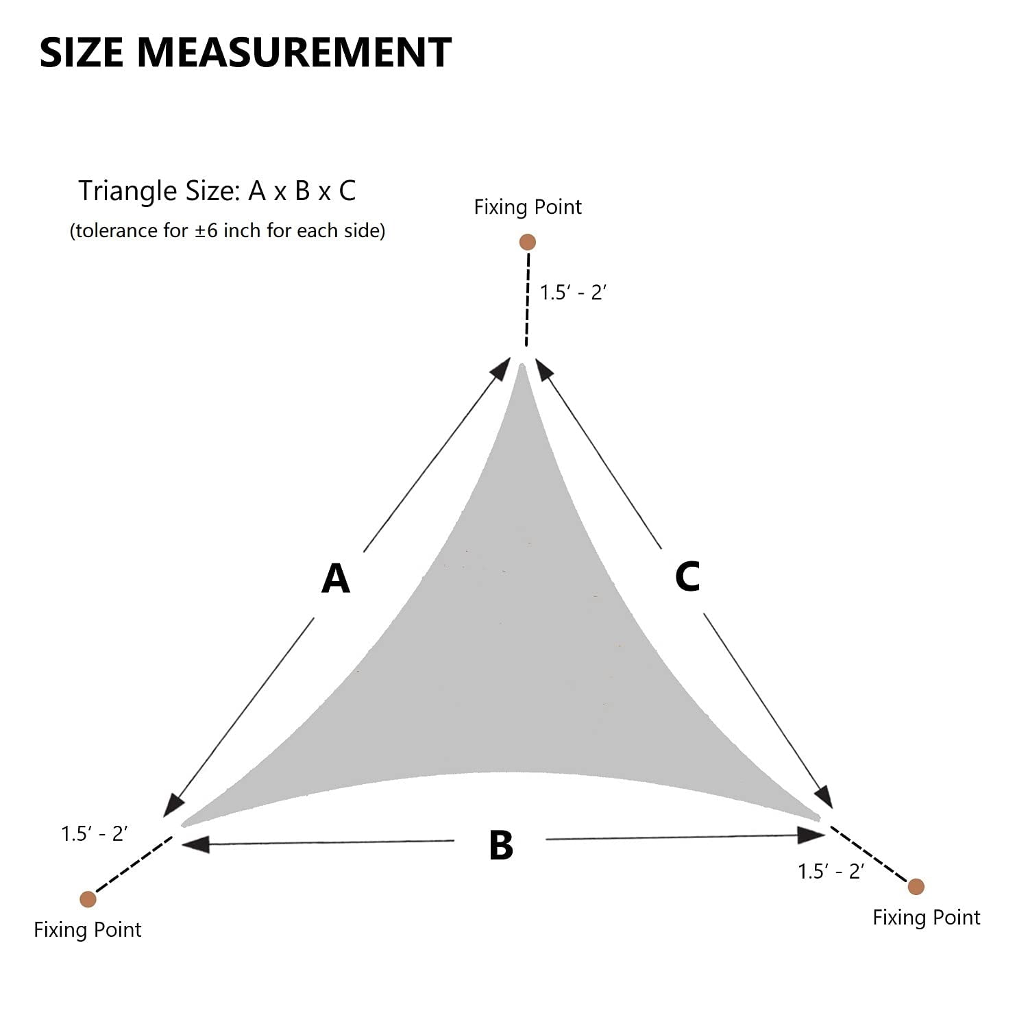 SUNCREAT Sun Shade Sail Triangle 185GSM Shade Sails UV Block Canopy for ...