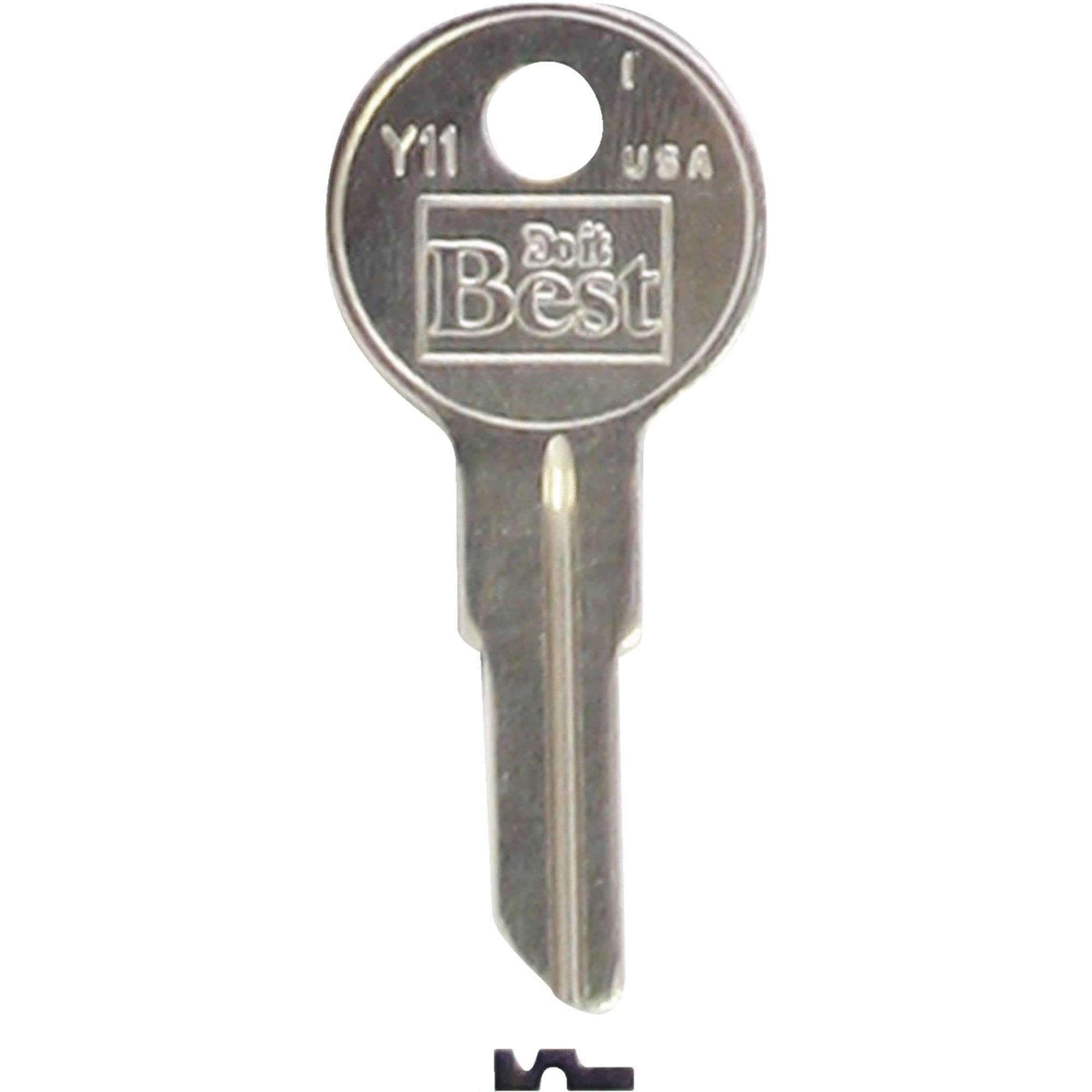 Ilco Yale House Key Blank Nickel-Plated Brass - Pack of 250 in the Key ...