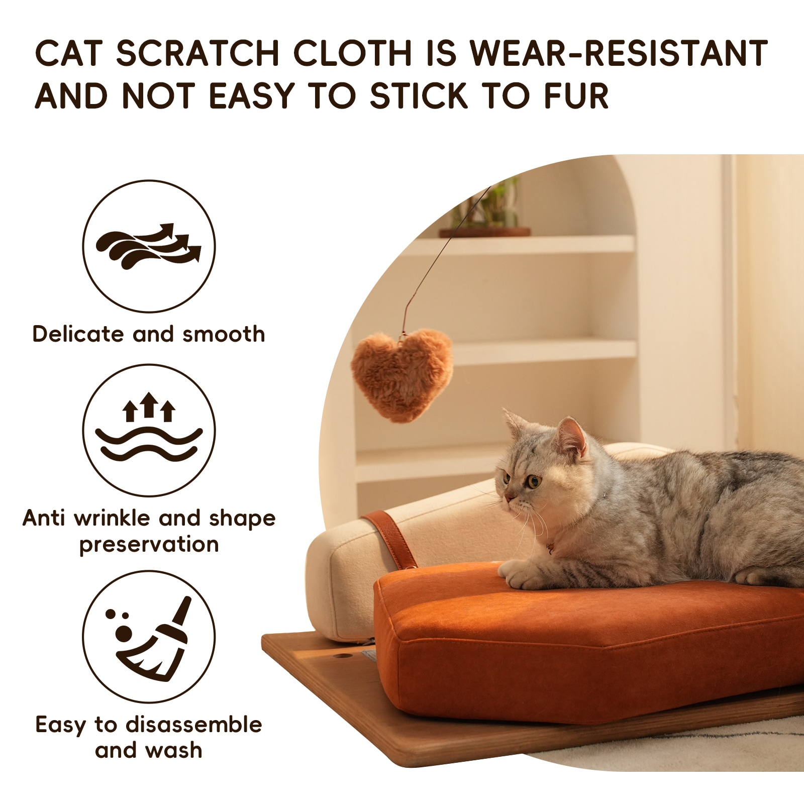 LUXEYARD Wooden Pet Bed for Cats Dogs Oak Veneer Multi layer Wood Frame ...