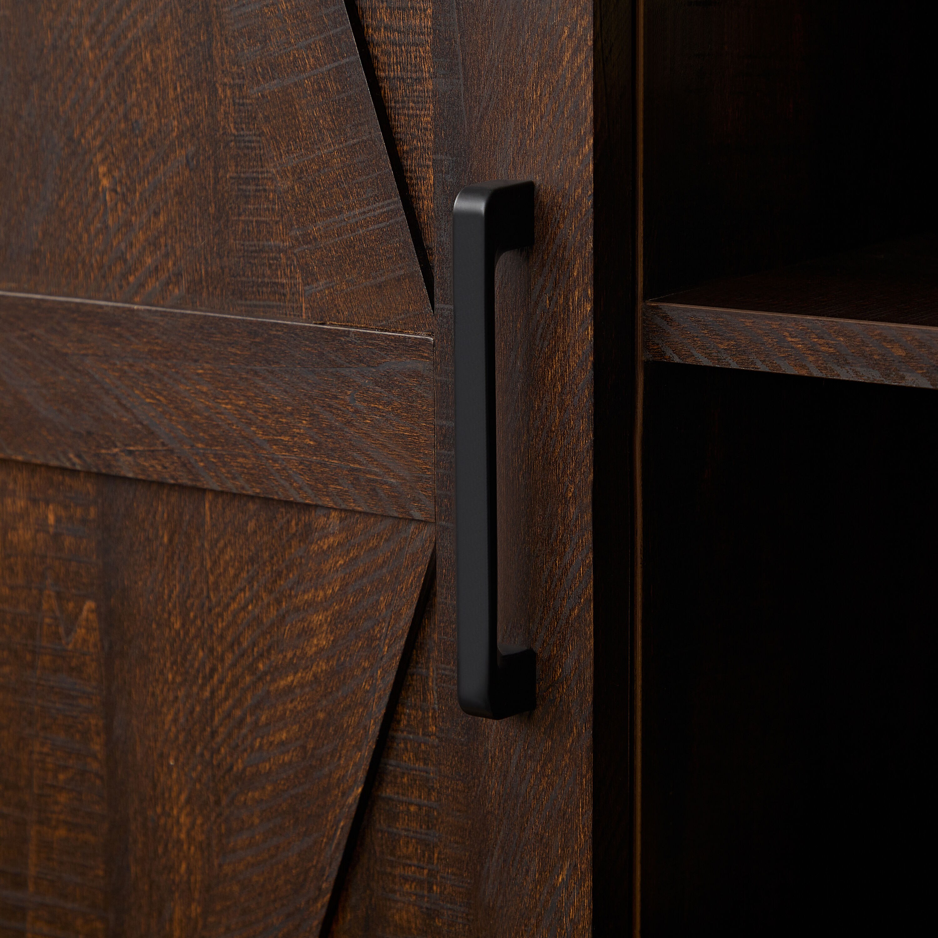 Huluwat Tall Storage Cabinet Barn Door Storage Country Wood Rustic ...
