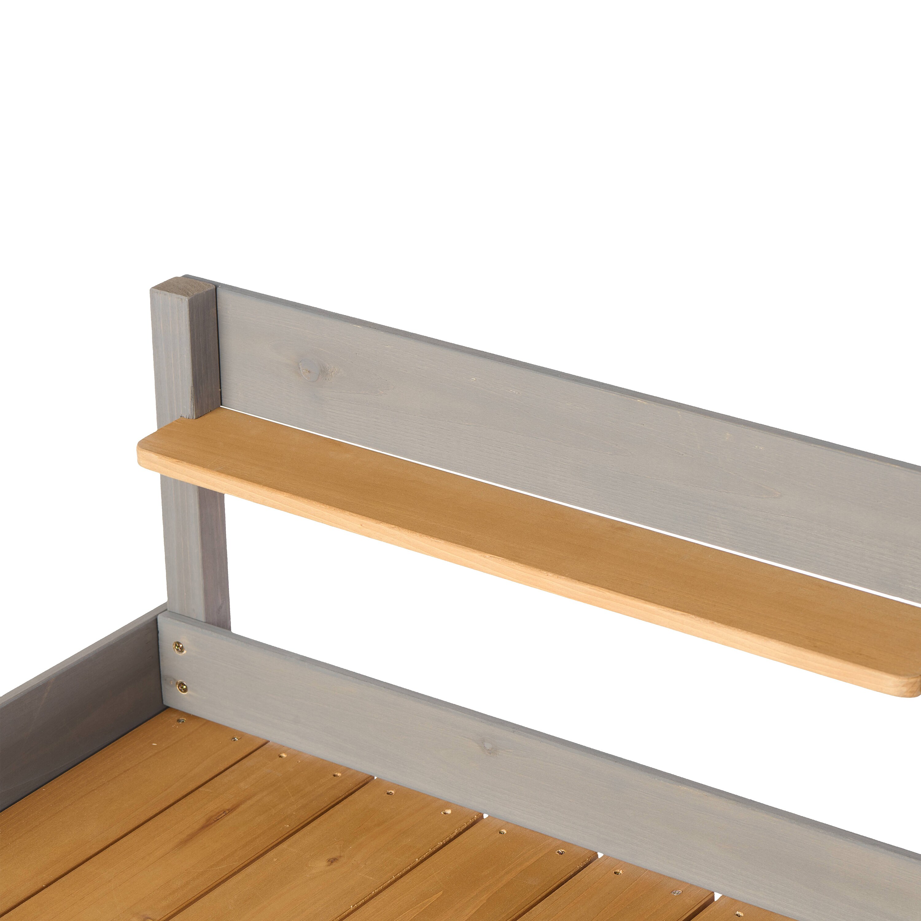 GDFStudio Grey and Brown Wooden Outdoor Potting Bench Table with Sink ...