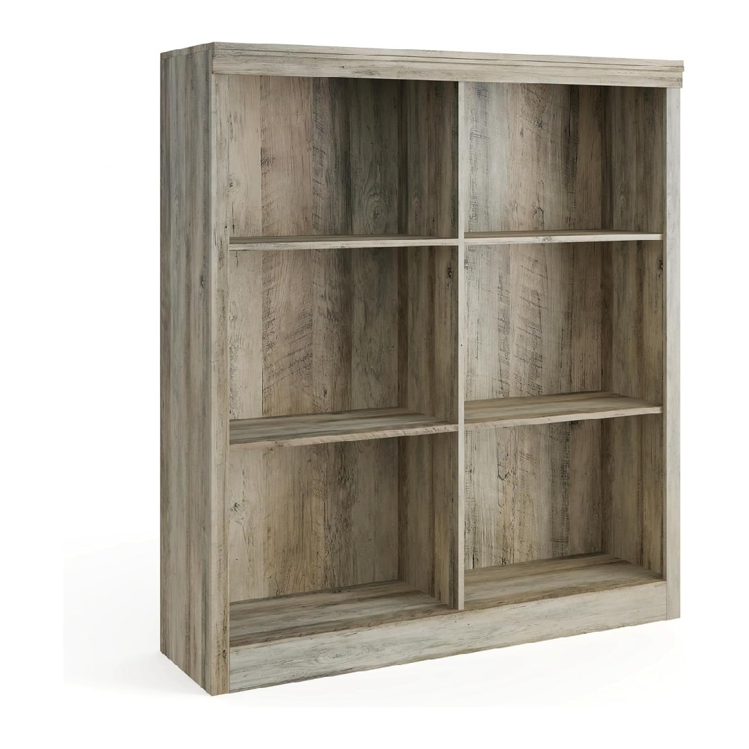 Qeetex 6 Cube Storage Organizer Shelf 53 Inch Tall Bookcase with Anti ...