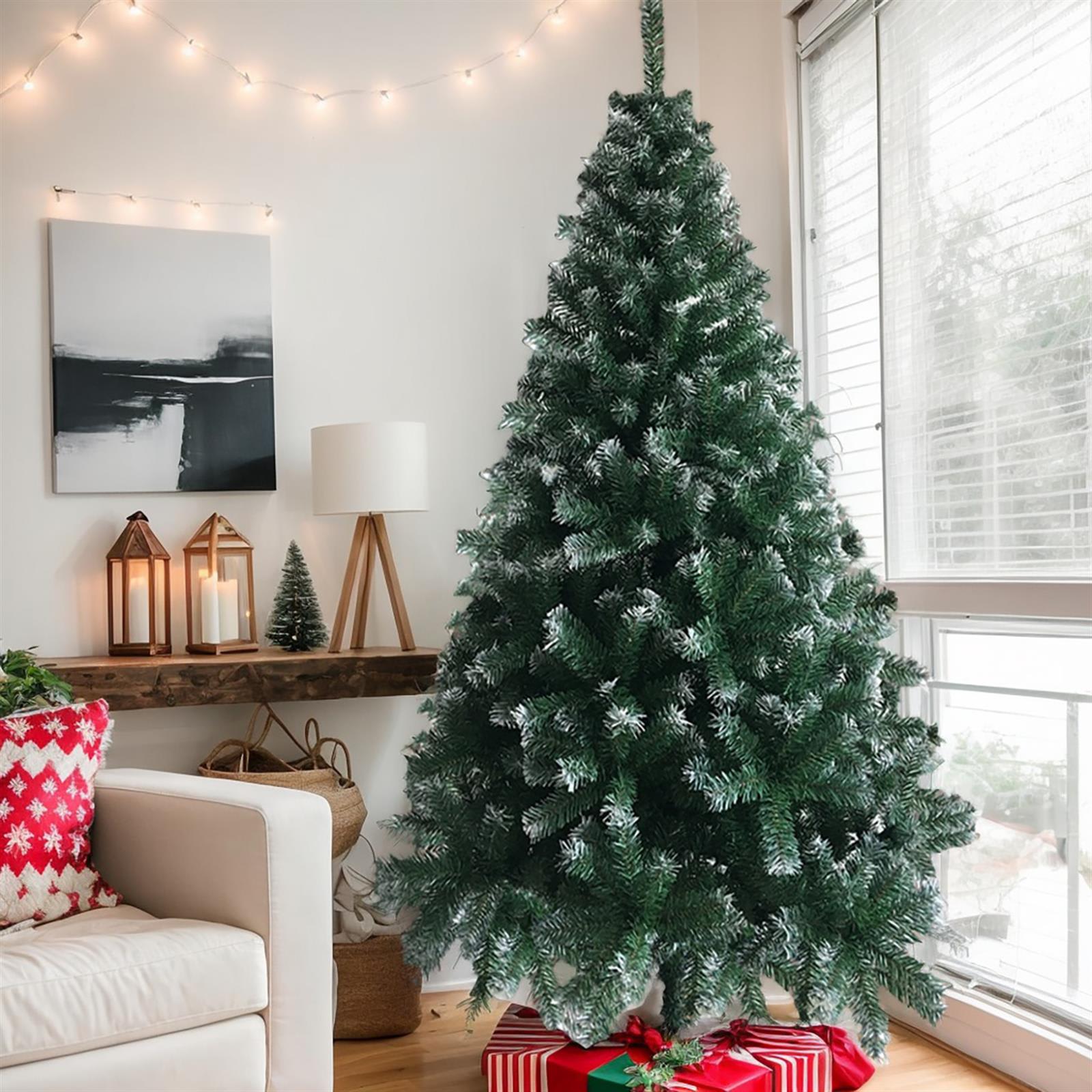 Choco Moon 6FT Iron Leg White PVC 650 Branches Christmas Tree in the ...