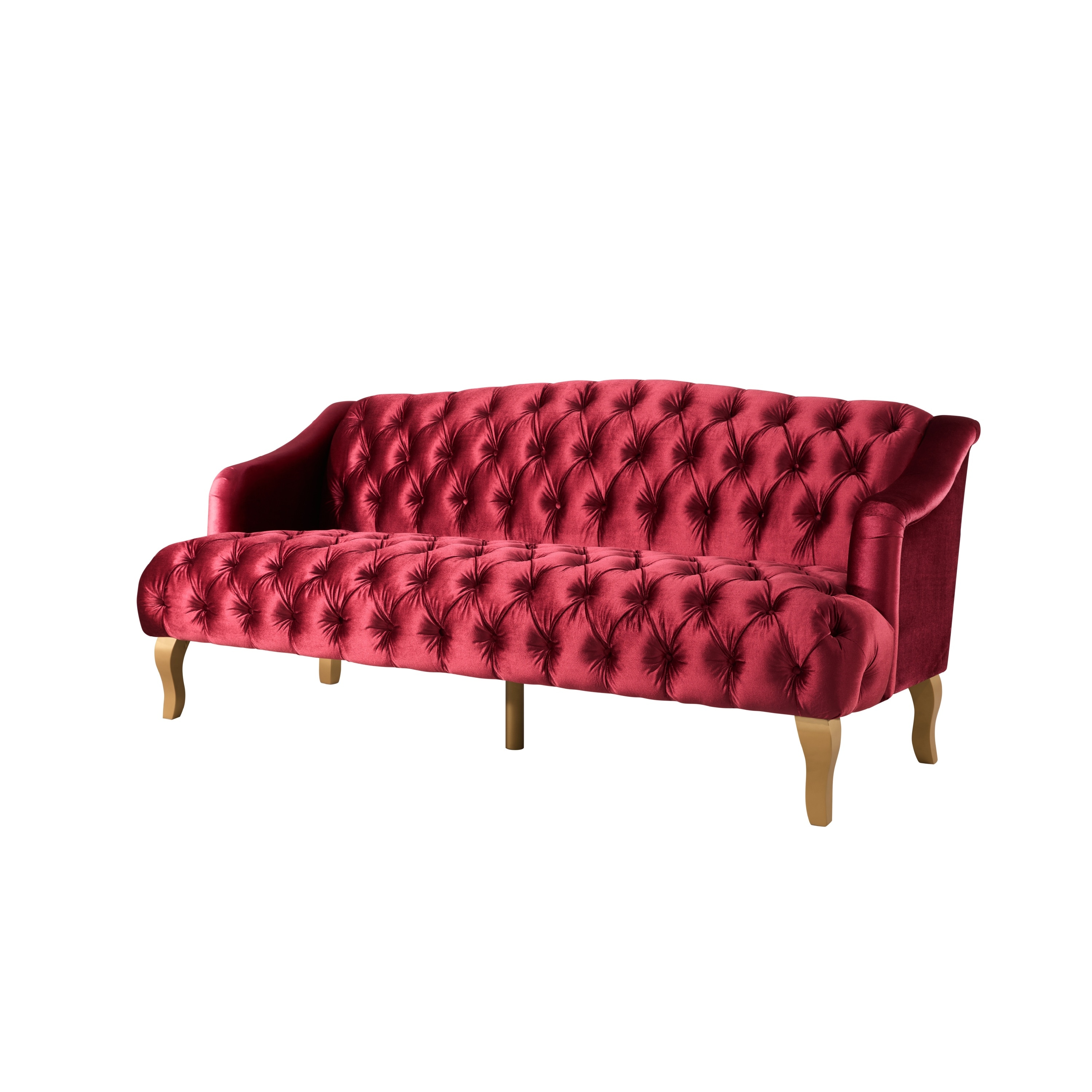 Tinyhomie Comfy Seat Sofa with Curved Wooden Legs Perfect for Living ...