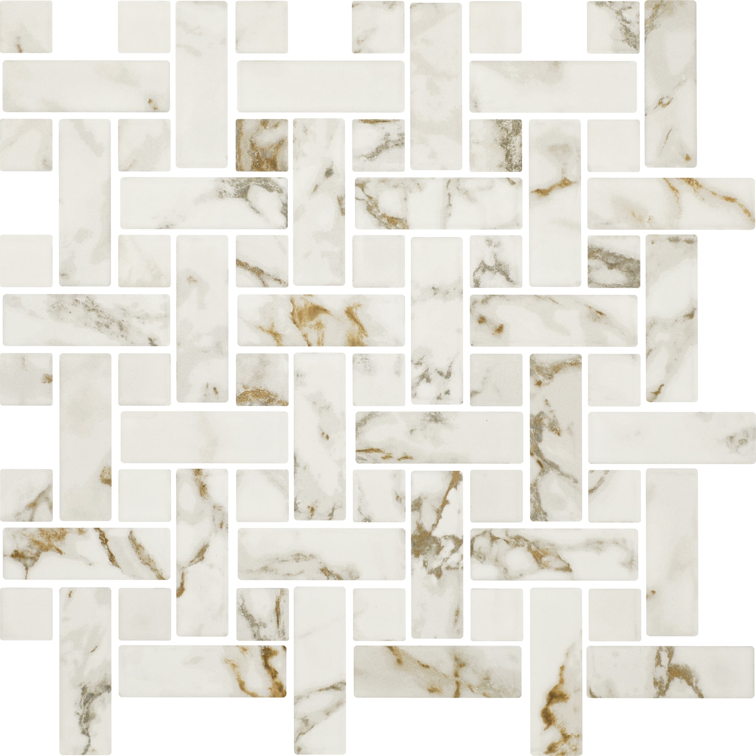 STAINMASTER Calacatta Gem 12-in x 12-in Matte Ceramic Marble look ...