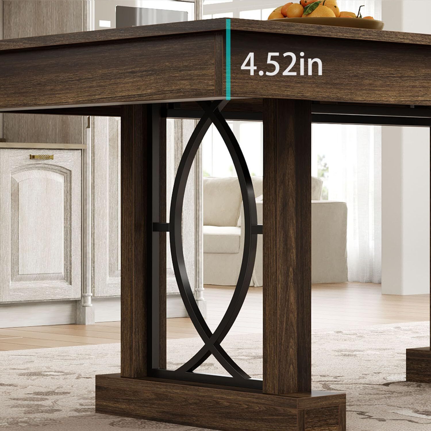 GarveeLife Wooden Dining Table for 8 People with 2 Large Drawers 71 in ...