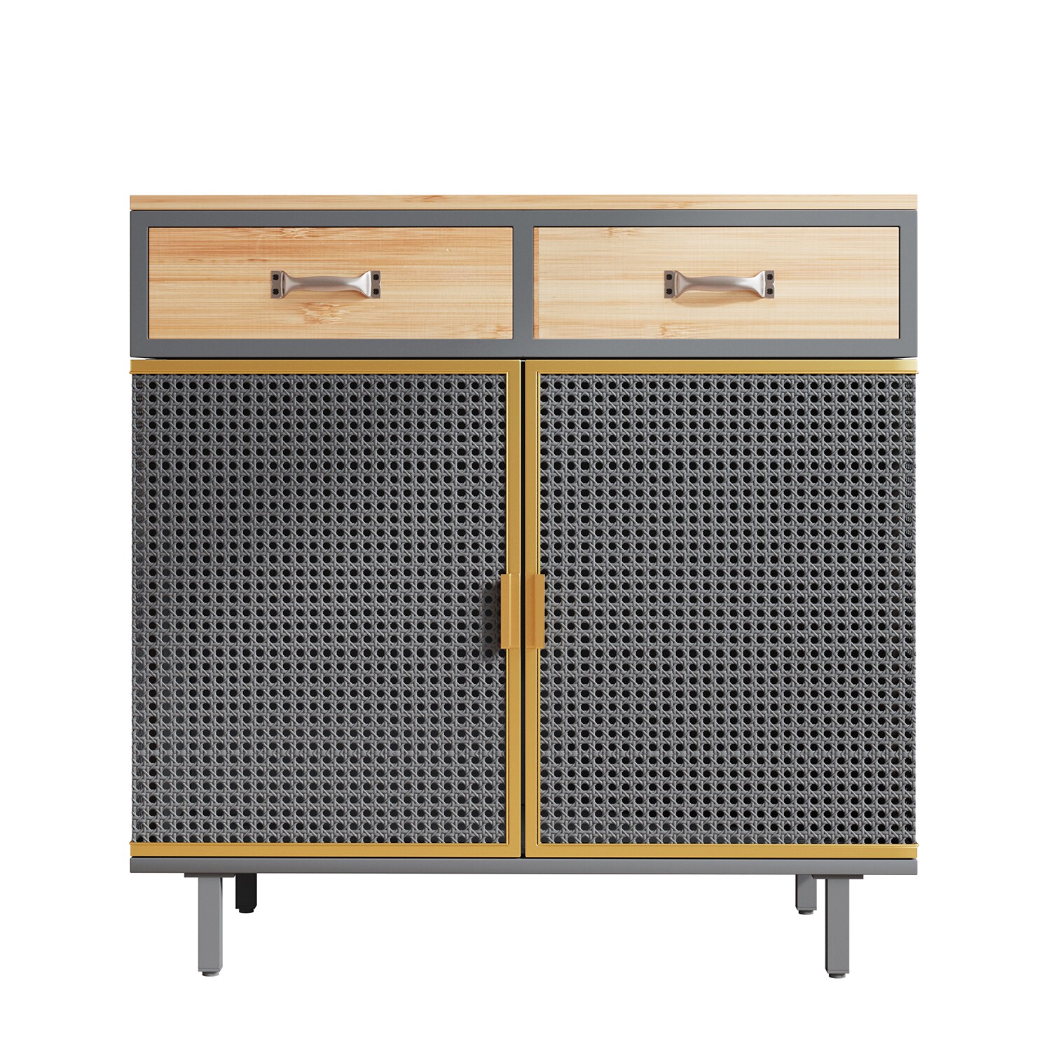 Bybafun Rustic Gray Metal Sideboard YB9300016 at Lowes.com