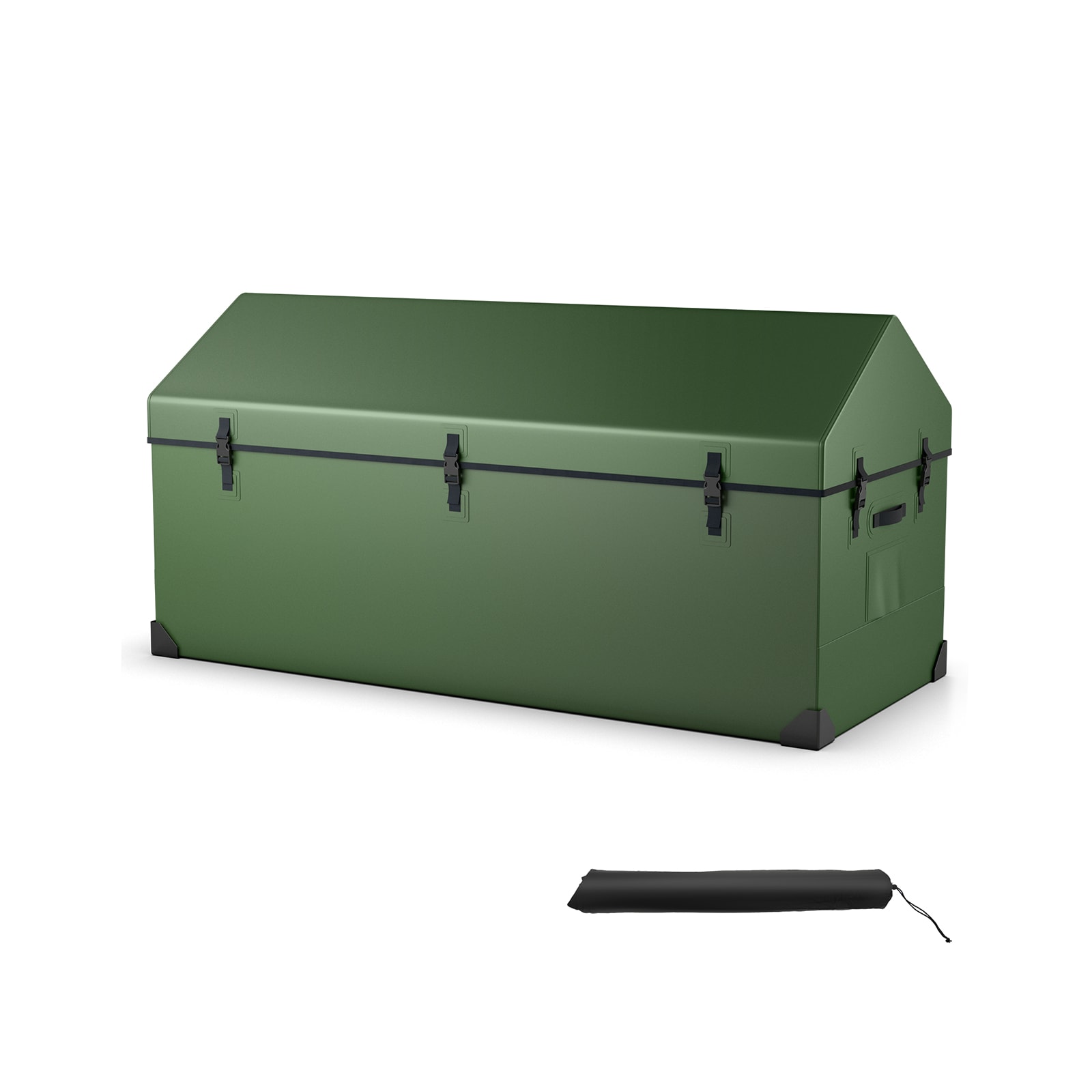 Volenca 59-in L x 30-in 174-Gallon Green Plastic Deck Box with PVC ...
