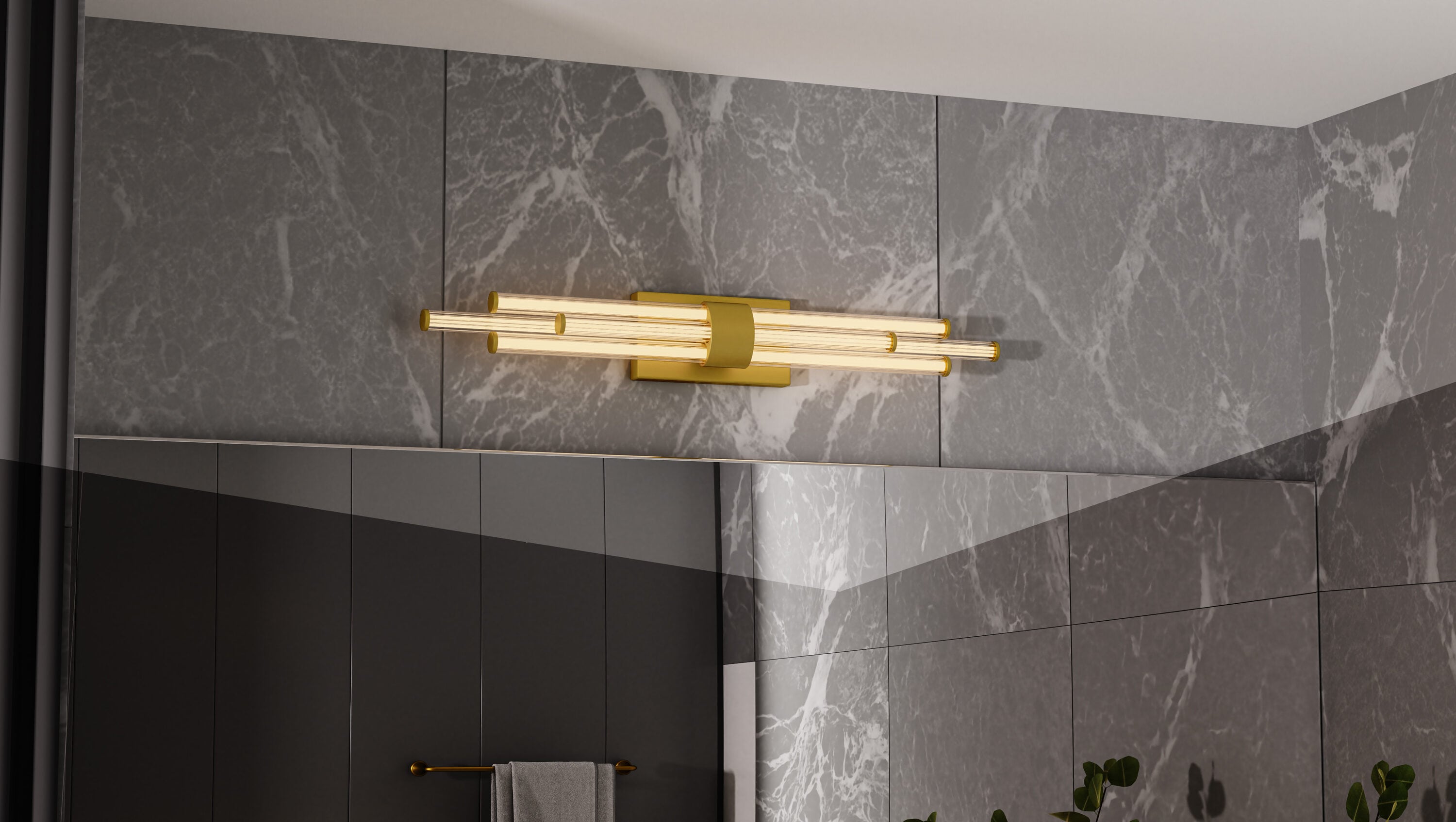Quoizel Talbott 32-in 1 Light Brushed Gold Integrated LED Modern ...