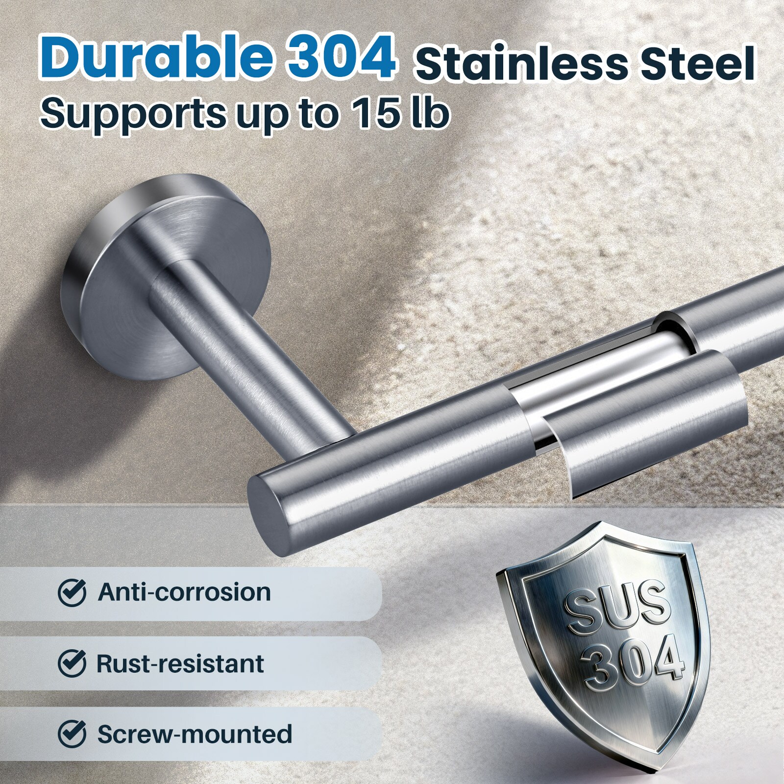 WOWOW Brushed Nickel Stainless Steel Wall-mount Paper Towel Holder ...