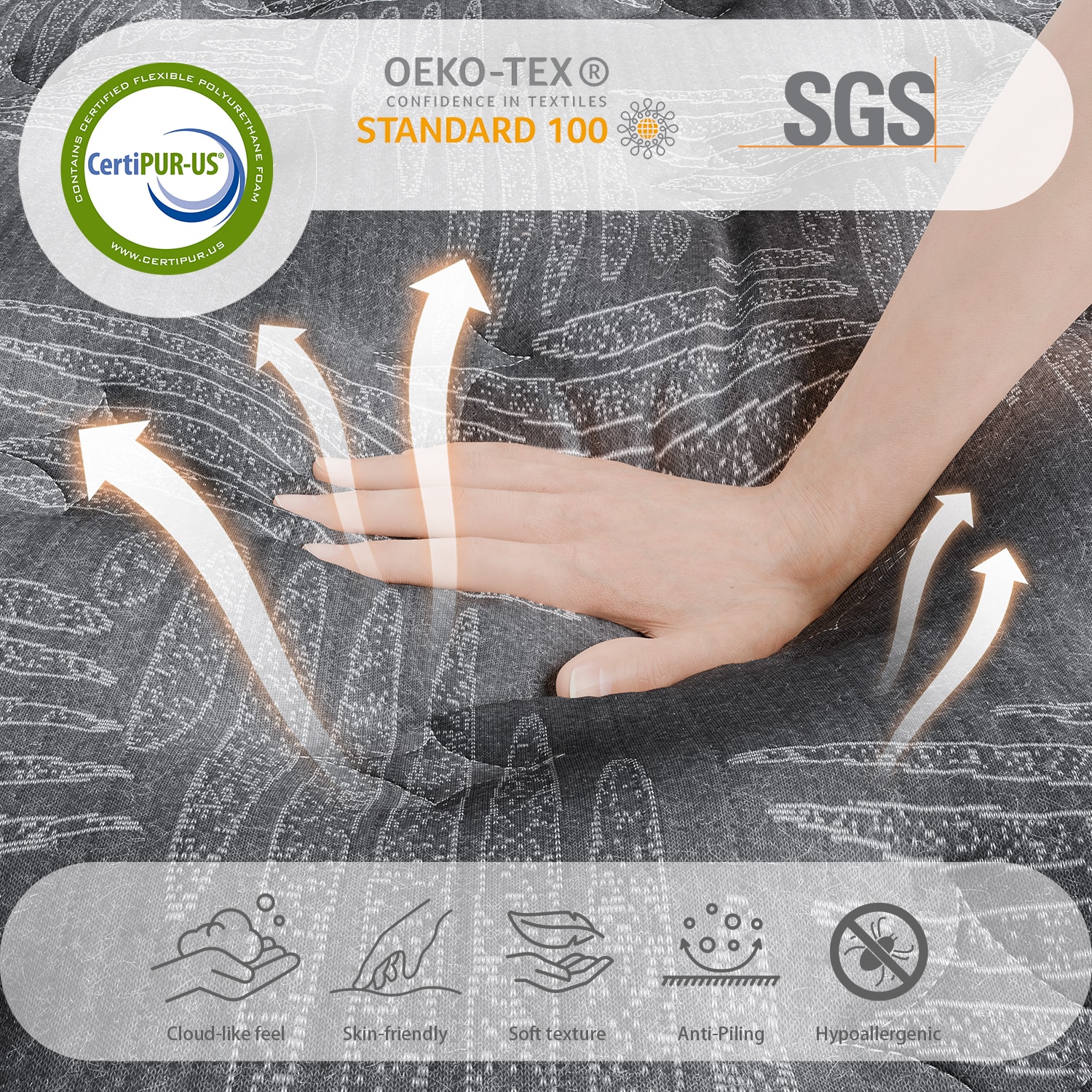 Somnify 12 Inch Firm Innerspring Hybrid Mattress with Cooling Gel Foam ...