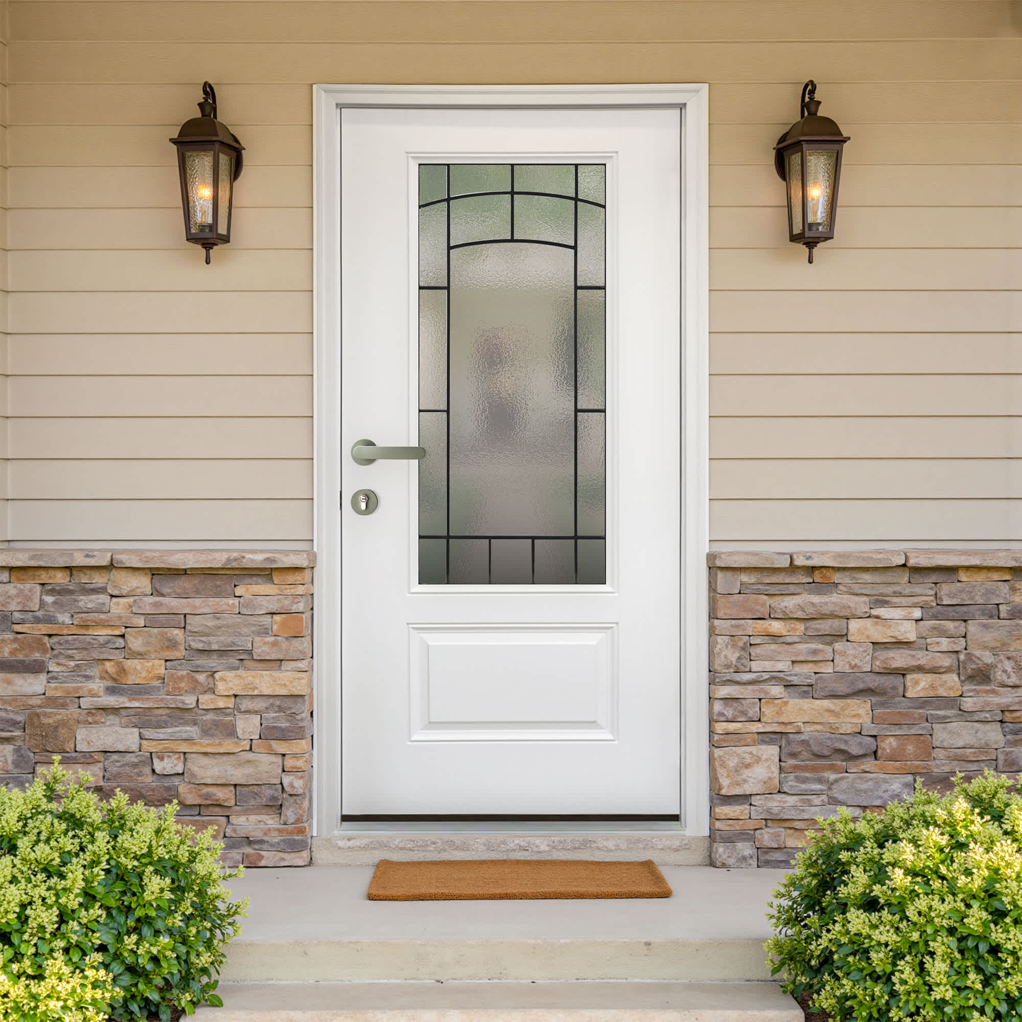 Misty Moon 3/4 View Wrought Iron 36x80in 4-9/16-in Low Maintenance ...