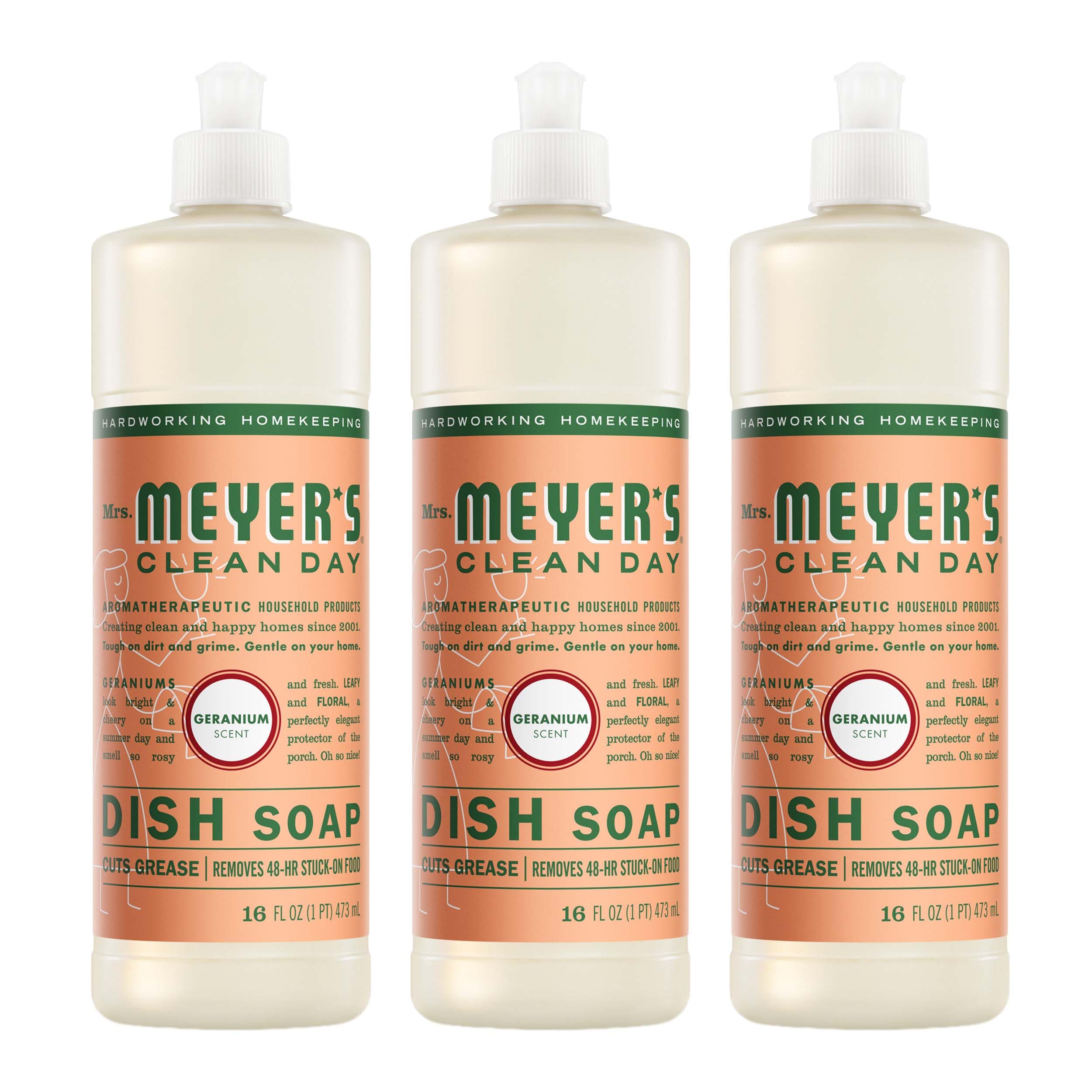 Mrs. Meyer's Clean Day Dish Soap Geranium 16 fl oz (Pack of 3) in the ...