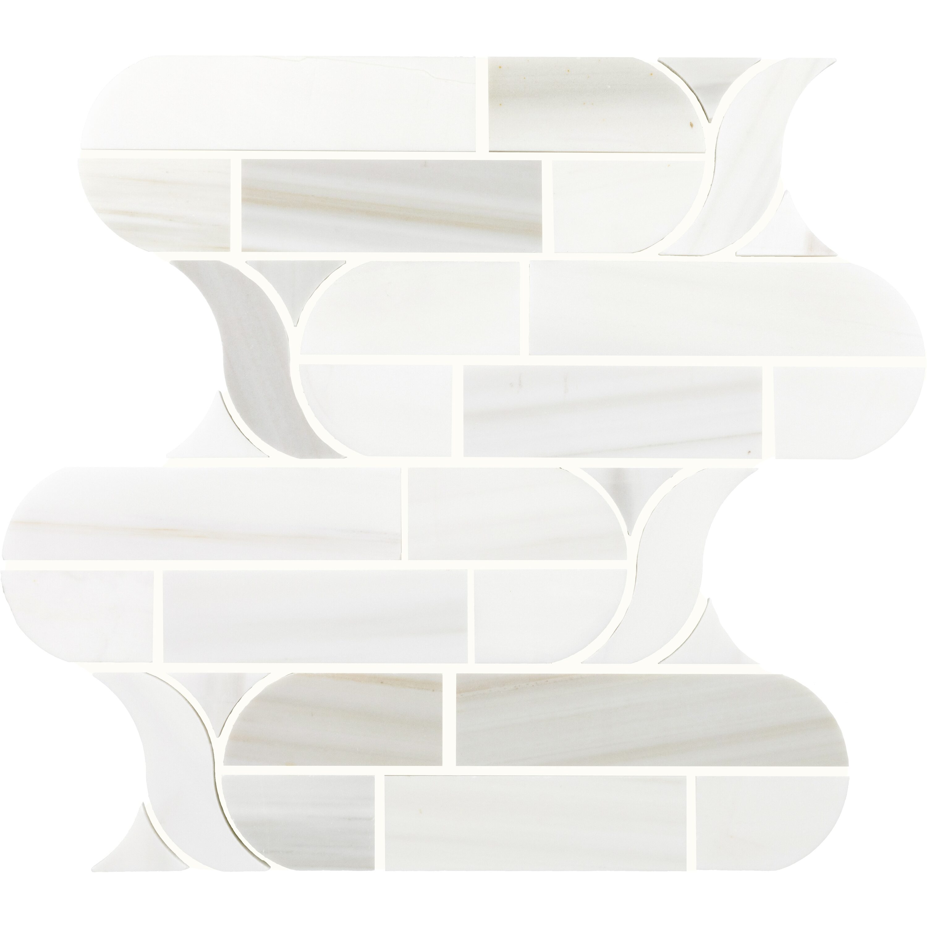 Daltile Pietra Divina Calacatta Dolomiti 11-in x 12-in Multi-finish ...