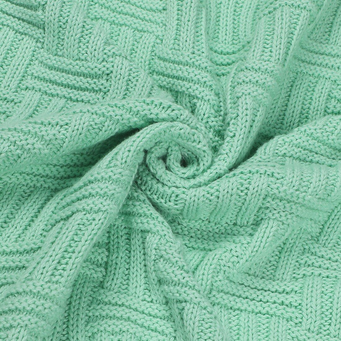 Unique Bargains Cotton Cable Knit Throw Blanket Soft Lightweight Lap ...