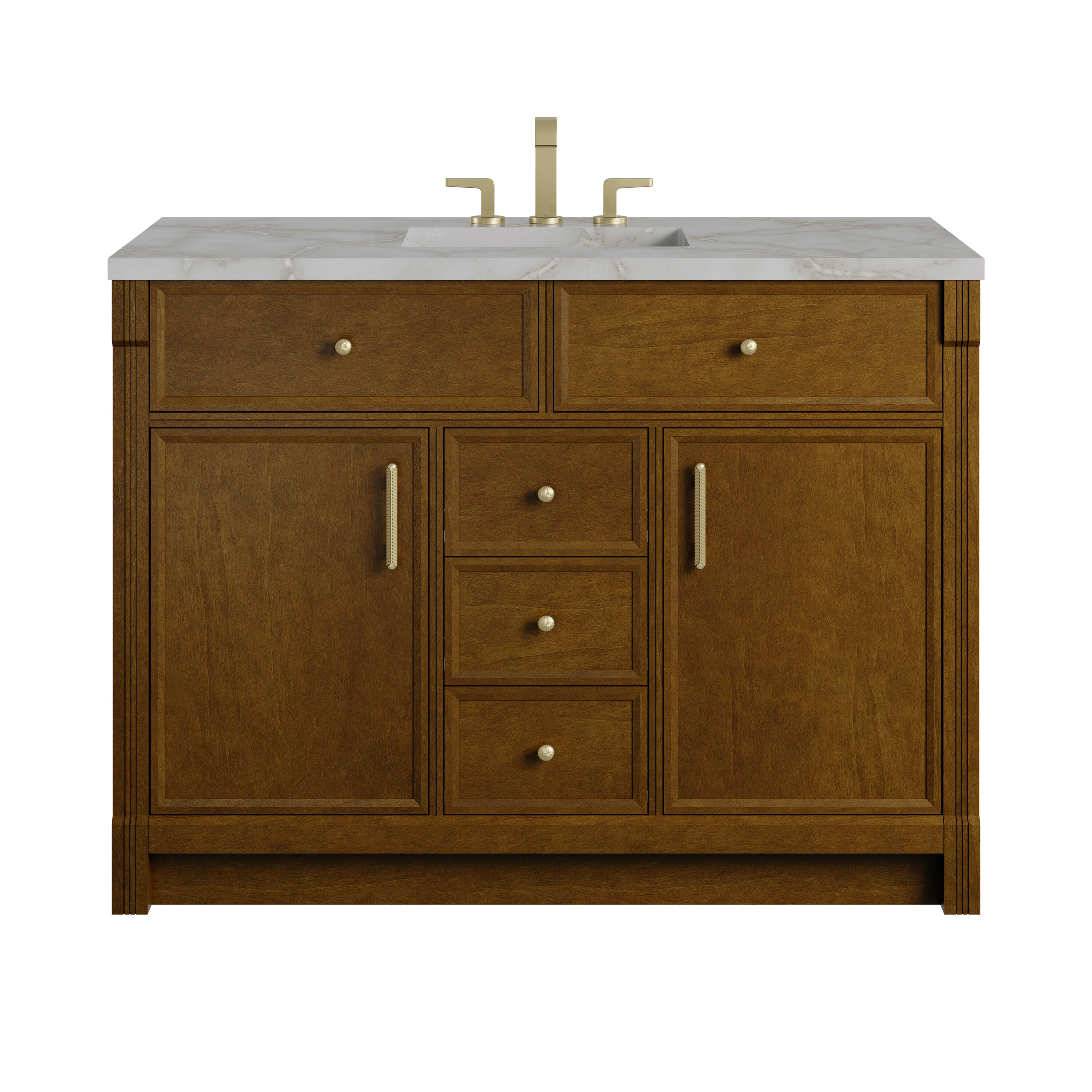 James Martin Vanities Bellshire 48-in Honey Oak Undermount Single Sink ...