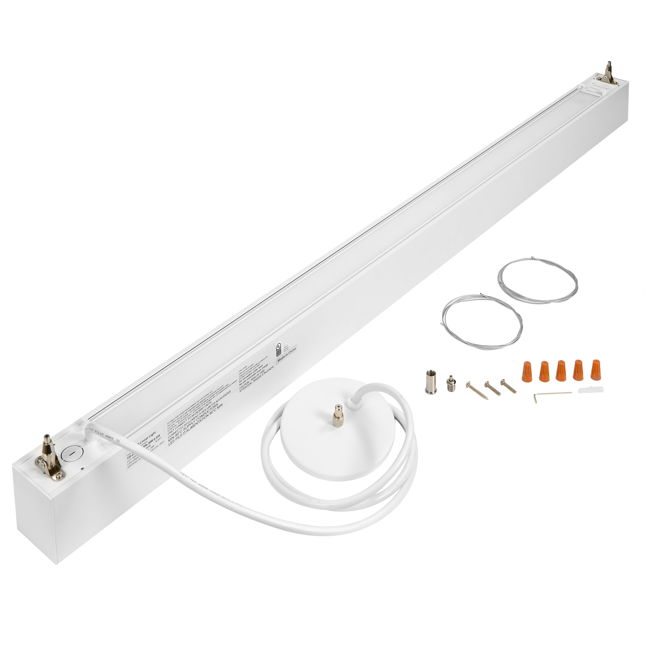 Maxxima Linear Pendant Light White Modern/contemporary Linear ...