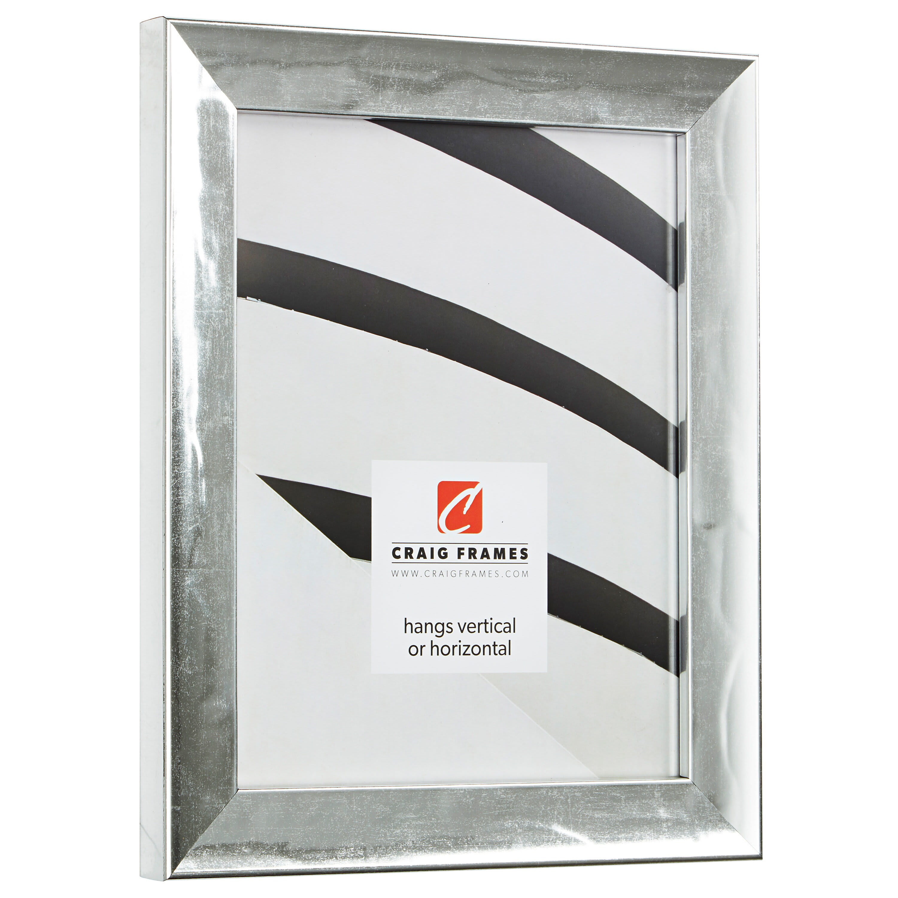 Craig Frames 8x10 Picture Frame Silver Allure Style 7742 1.25 Inch ...