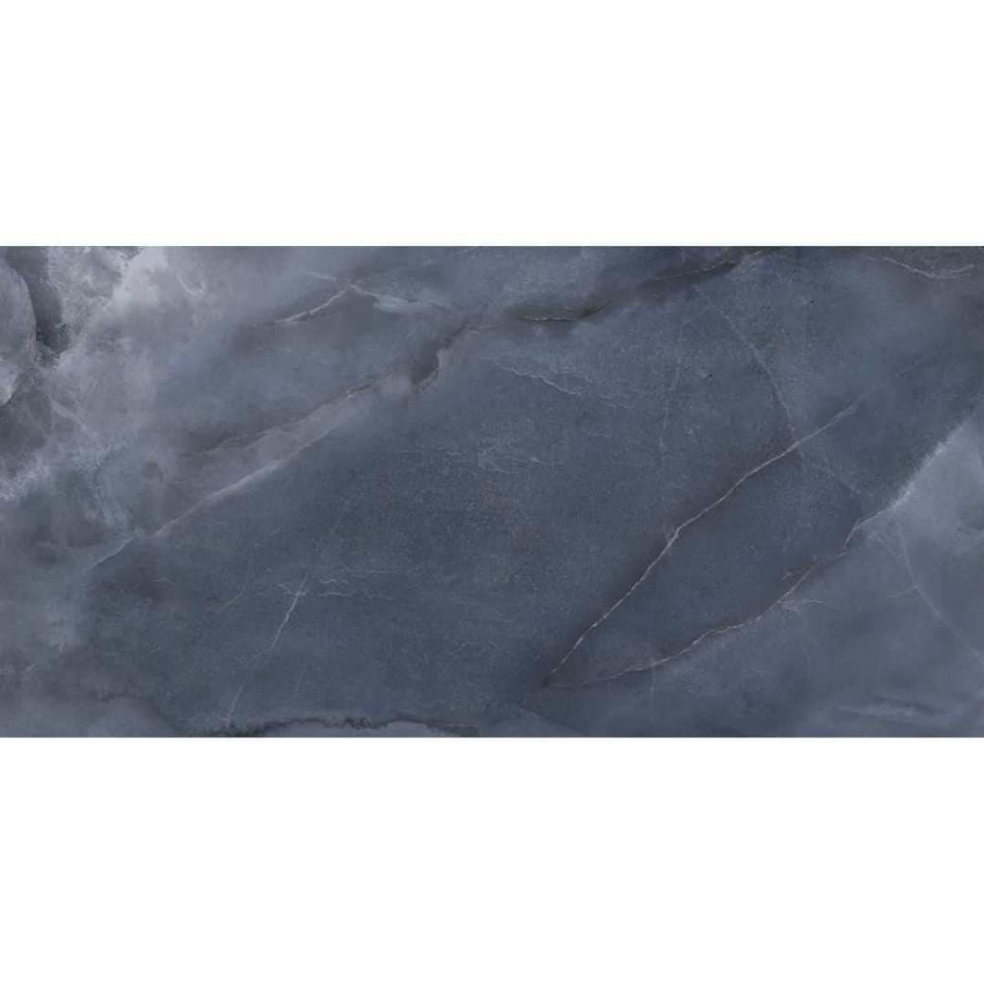 The Tile Life Sample - Geo Lush Blue 4-in x 4-in Polished Porcelain ...