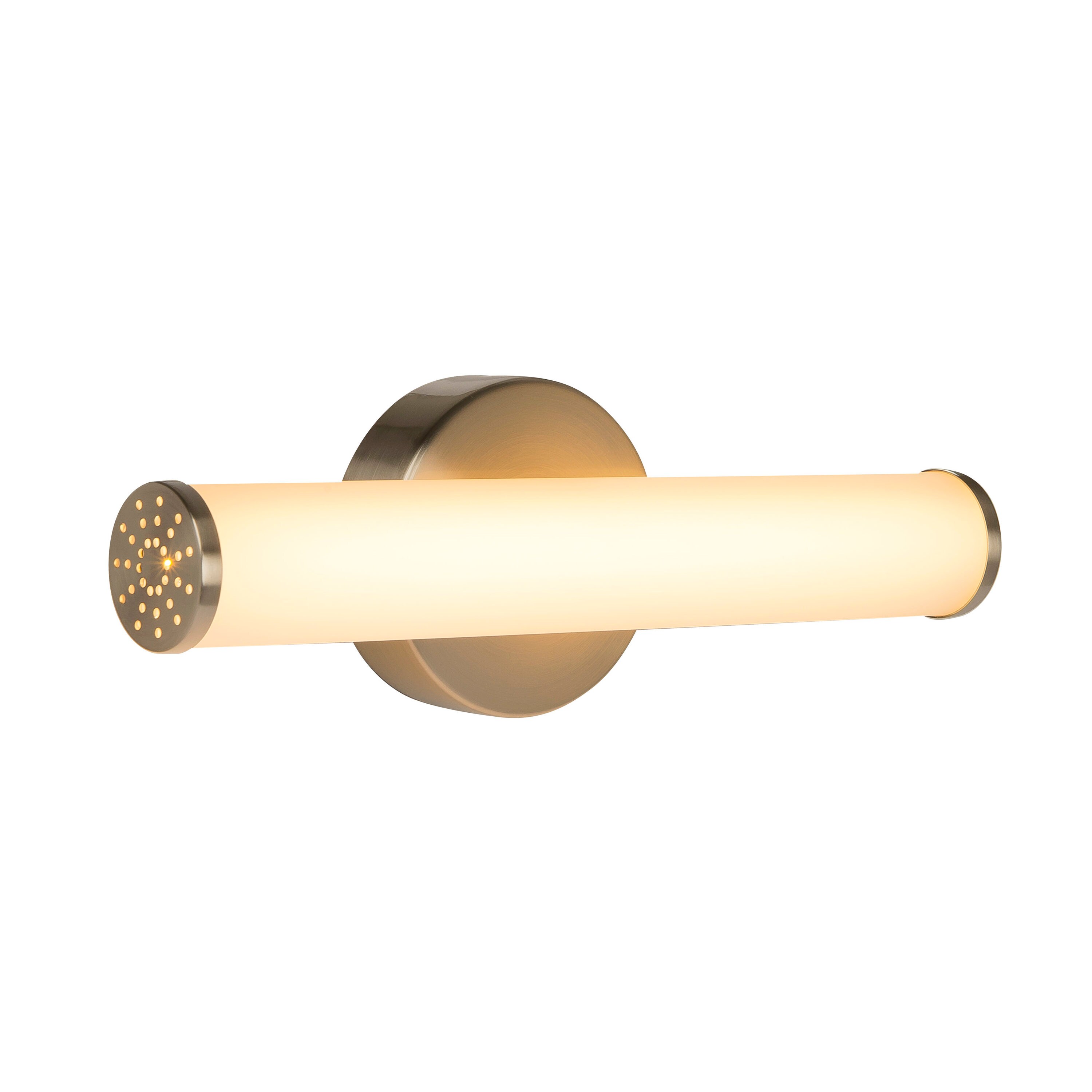 allen + roth Nukara 13-in 1 Light Brushed Nickel Integrated LED Modern ...