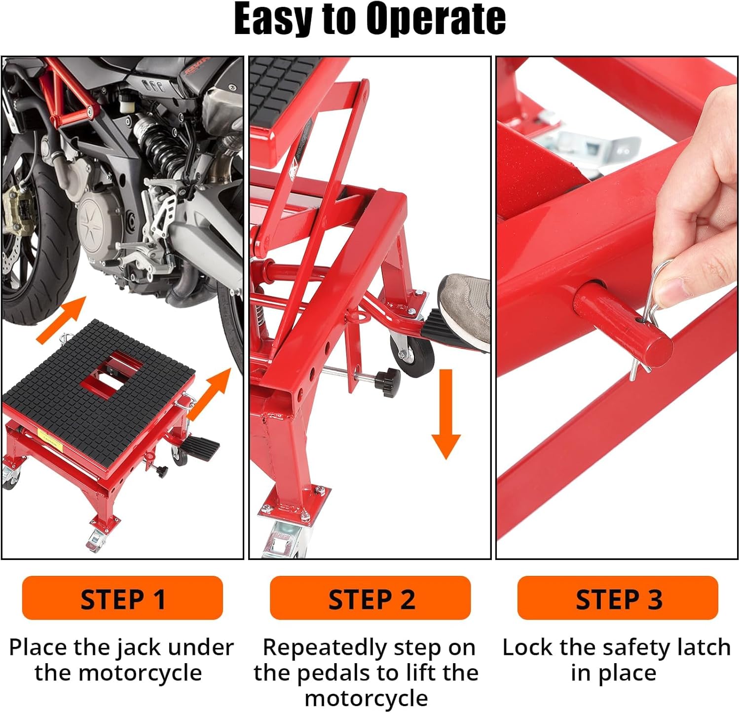 GAOMON Hydraulic Motorcycle Lift Jack Table 350 lbs Capacity Scissor ...