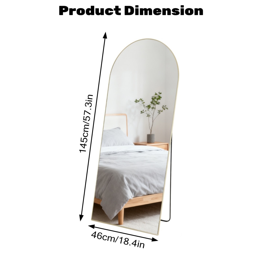 OOU Arched Full Length Mirror Full Body Standing Mirror Floor Mirrors ...