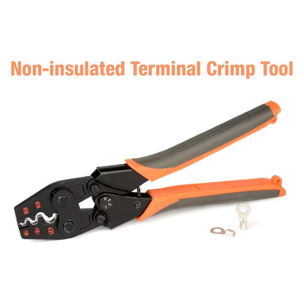 IWISS Non Insulated Terminal Crimper AWG 22-6 Ratchet Wire Crimper Tool ...