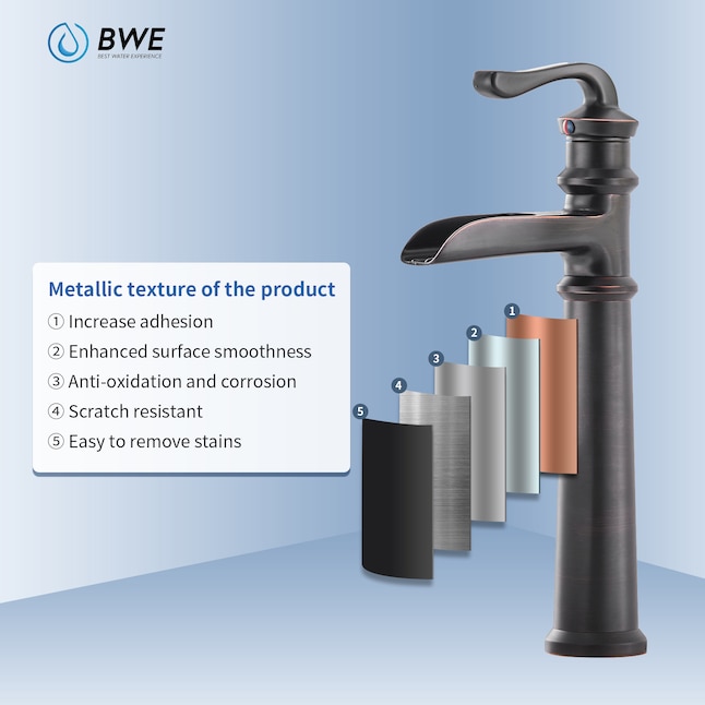 BWE Oil Rubbed Bronze Vessel 1-Handle WaterSense Waterfall Bathroom ... BWE Oil Rubbed Bronze Vessel 1-Handle WaterSense Waterfall Bathroom ...