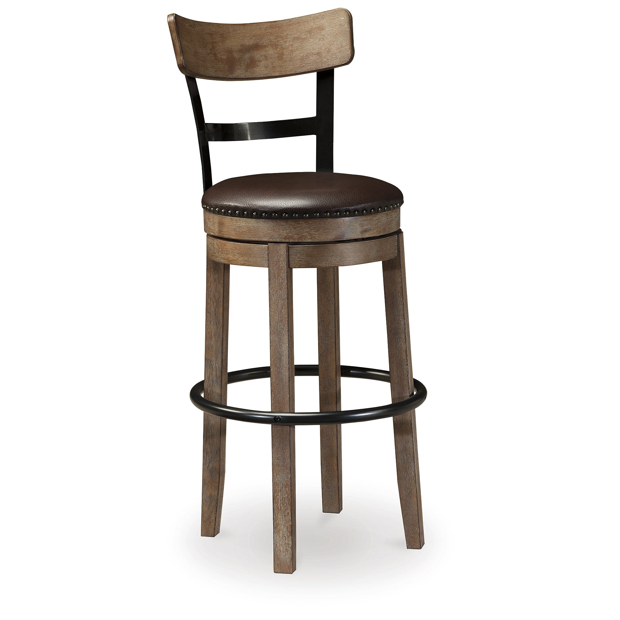 Signature Design by Ashley Pinnadel Light Brown Bar Height Upholstered ...