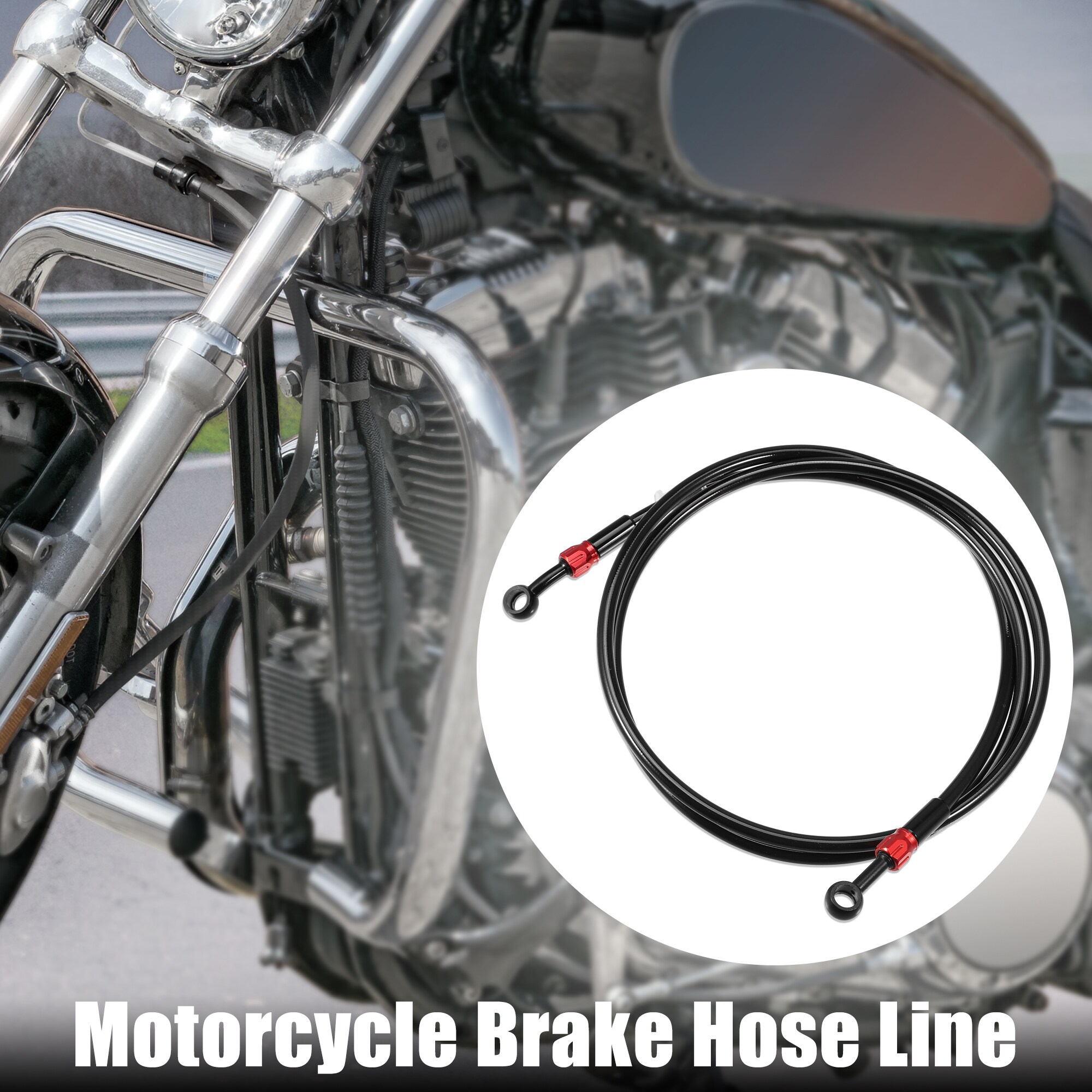 Unique Bargains Brake Hose AN3 28 90 Degree M10 Motorcycle Hydraulic ...
