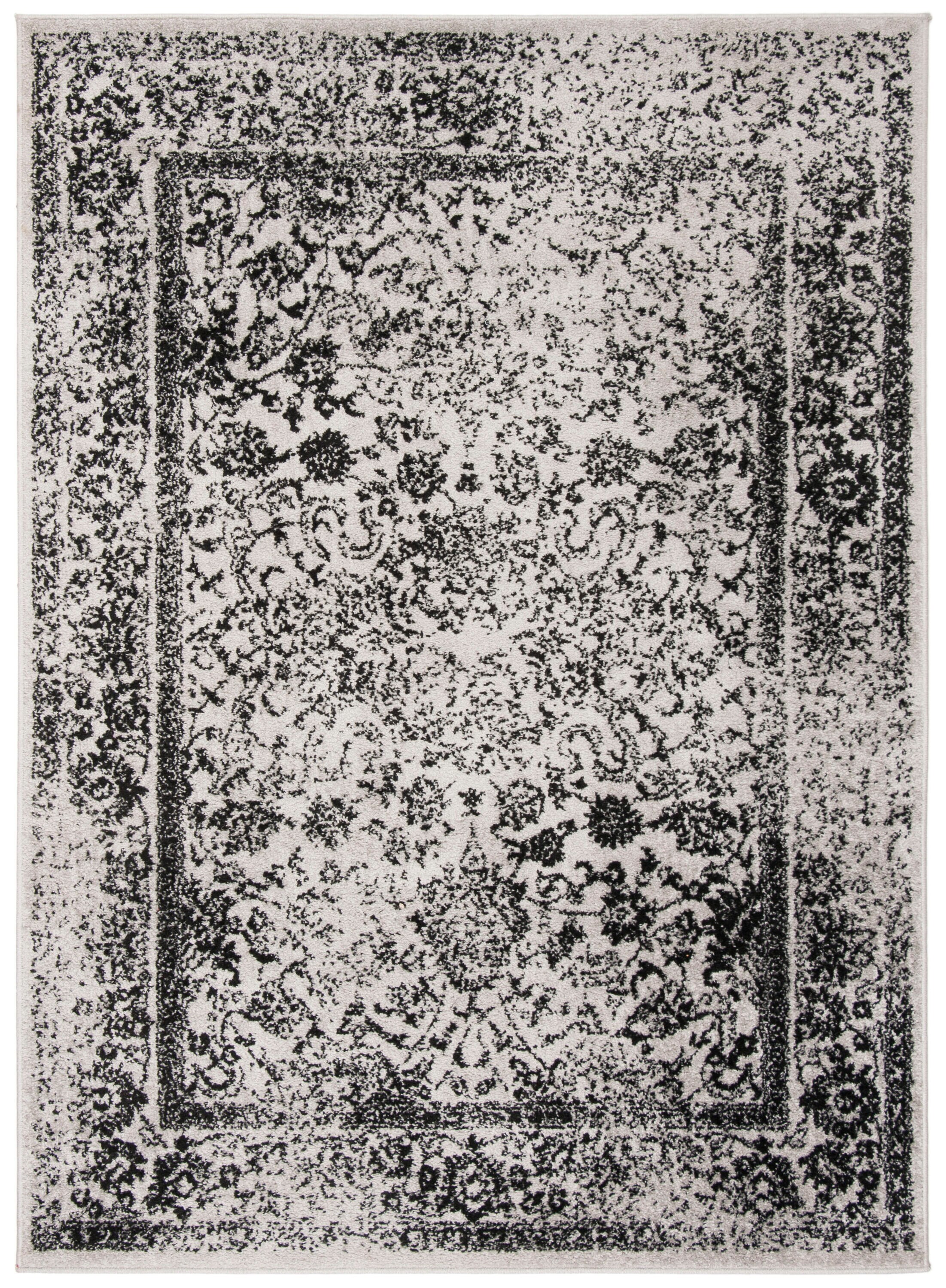 Safavieh Adirondack 109B Grey Black 4ft x 6ft Small Rectangle Rug in ...
