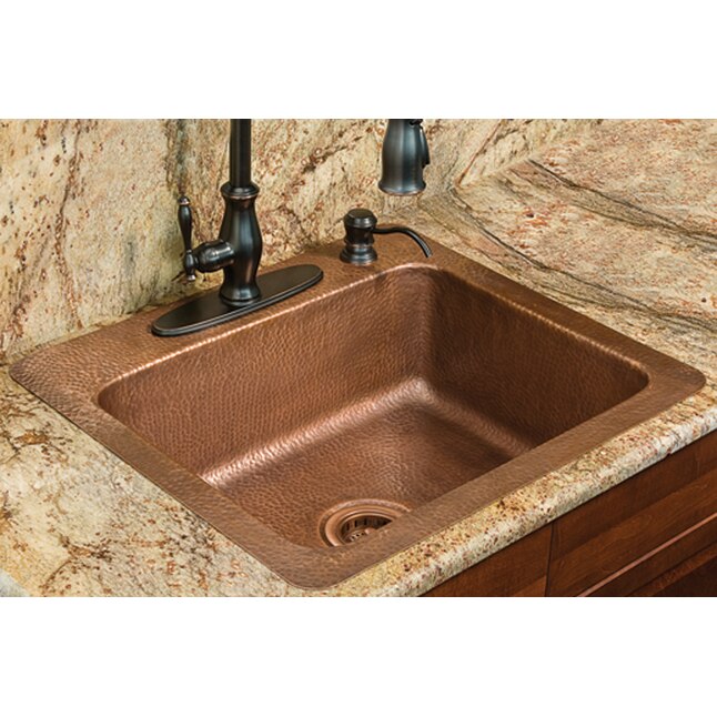 Sinkology Kahlo Drop In 25 In X 22 In Antique Copper Single Bowl 4 Hole