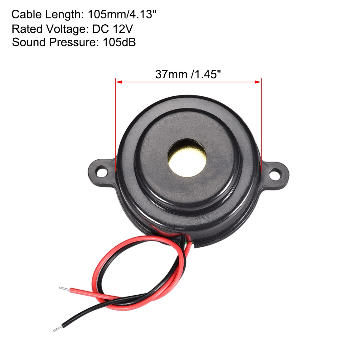Unique Bargains DC12V Buzzer 105dB Mini Electronic Buzzer Active Alarm ...