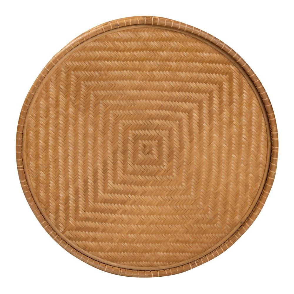 bali & pari Phoenix Modern Bohemian Light Honey Rattan Coffee Table in ...