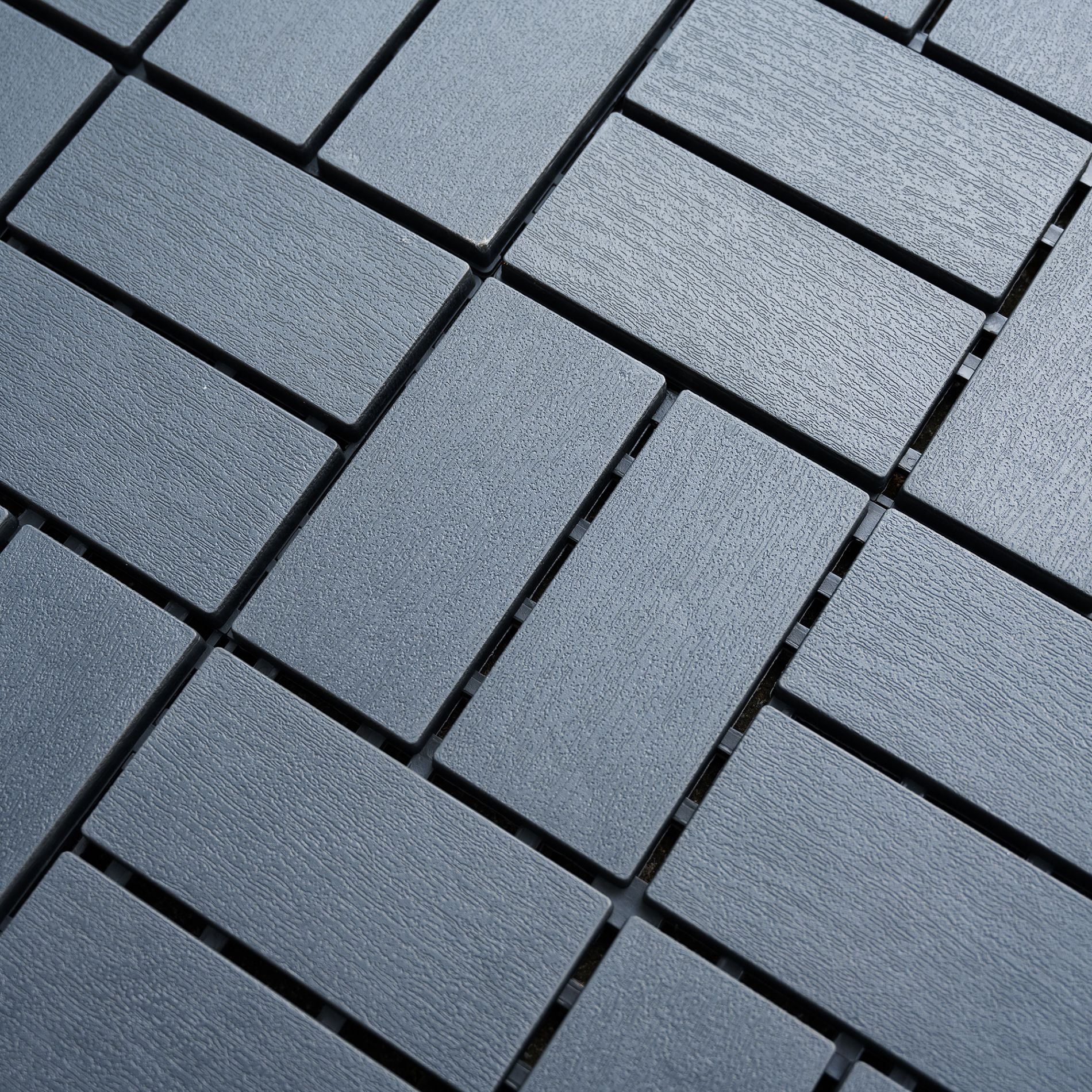 Siavonce 1-in x 12-in x 12-in Gray Unfinished Polymer Deck Tile in the ...