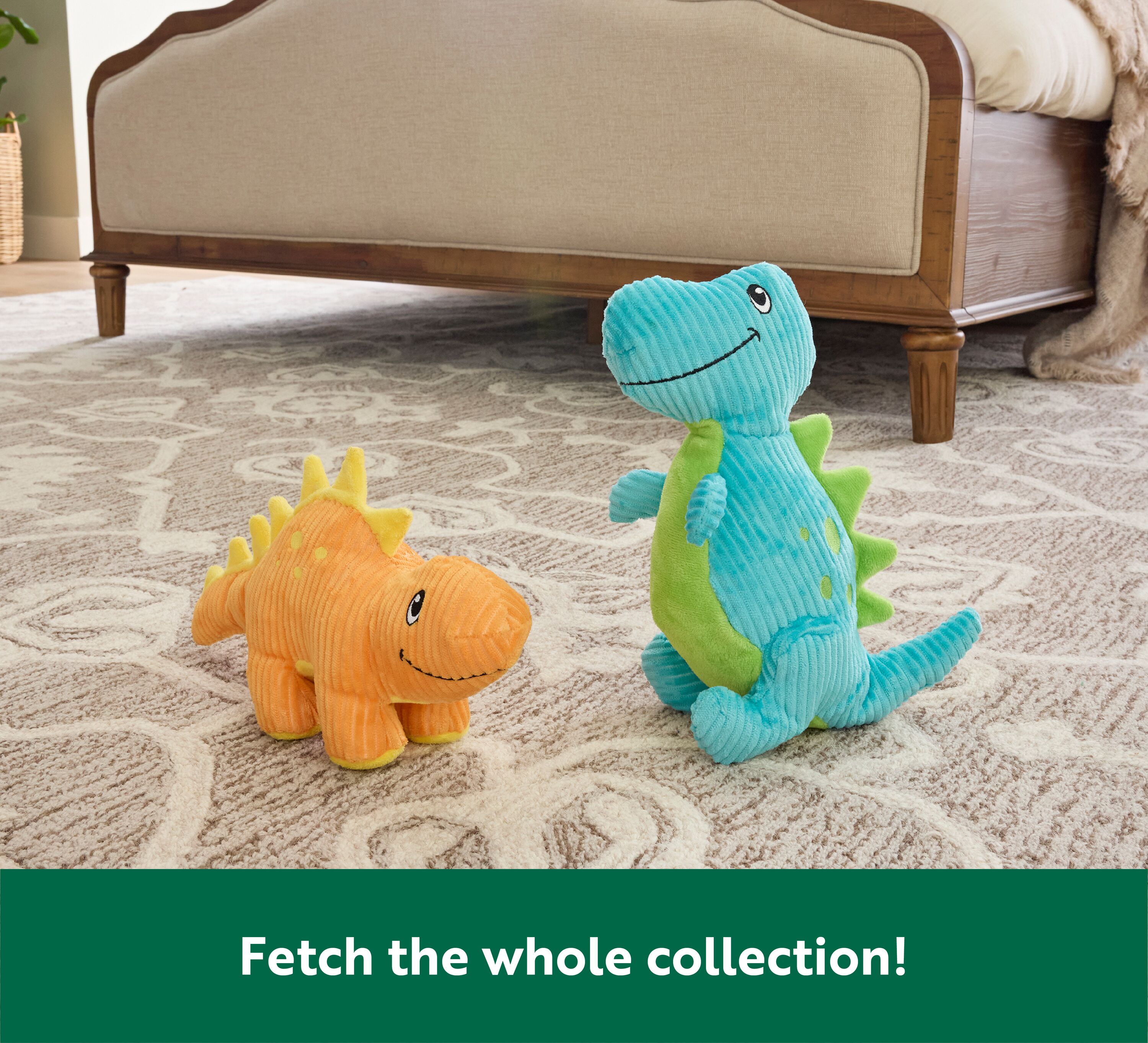 Heart & Herd Corduroy T-Rex Polyester Plush Dog Toy in the Pet Toys ...
