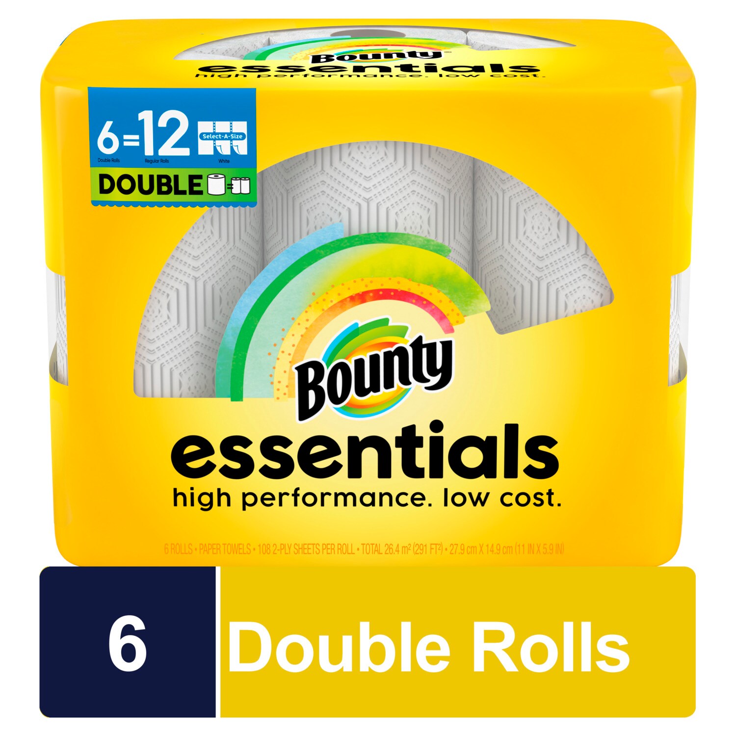 Bounty essentials Doubles Select-a-Size 6-Count Paper Towels 3077211095 ...