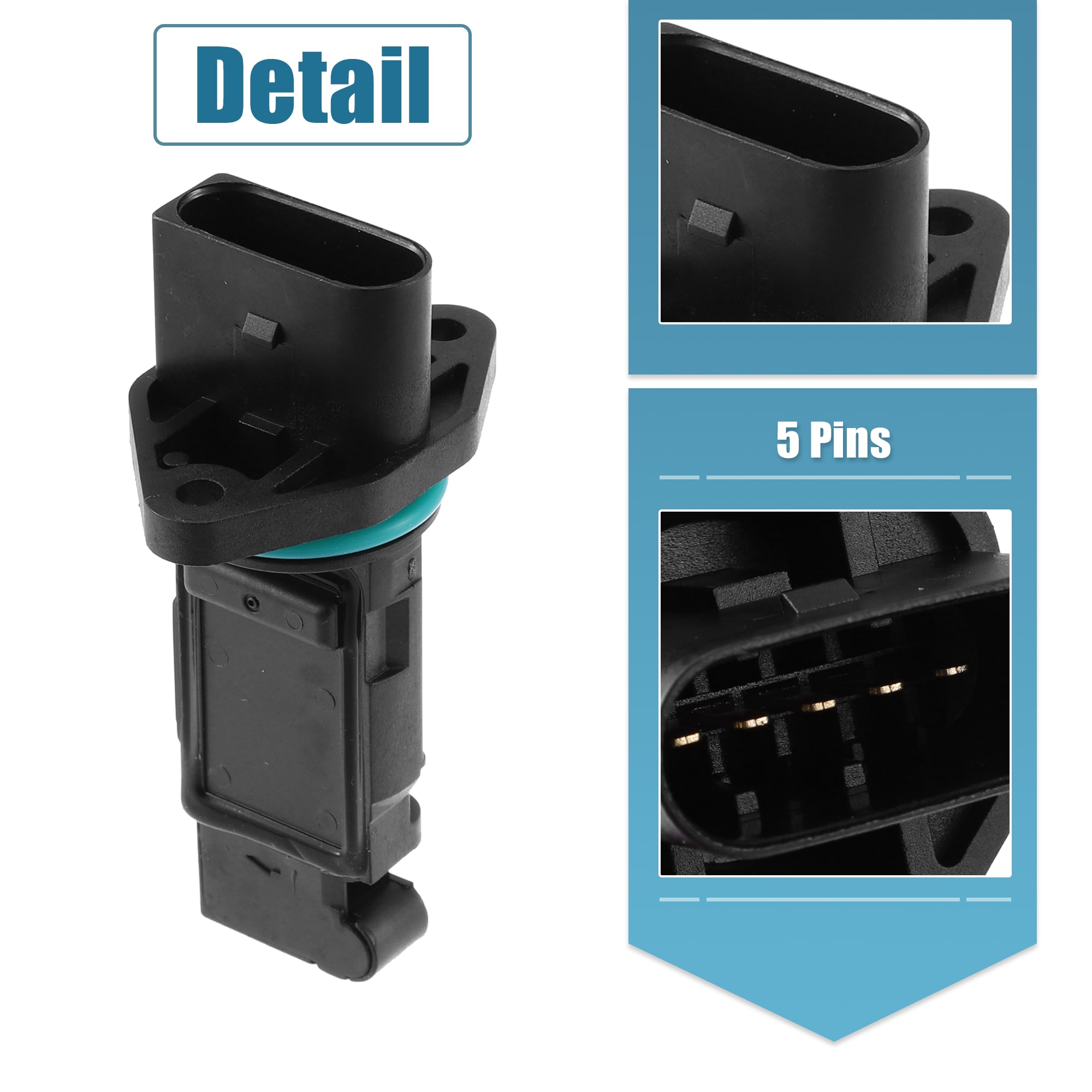 Unique Bargains Car Mass Air Flow Sensor Meter Replacement 06A906461G ...