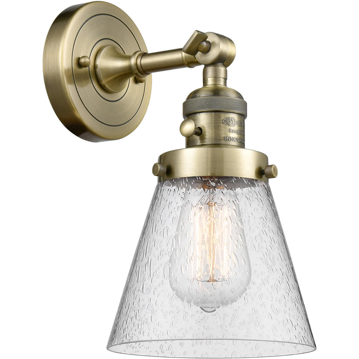 Innovations Lighting 203SW-AB-G64 Franklin Restoration Small Cone Wall ...