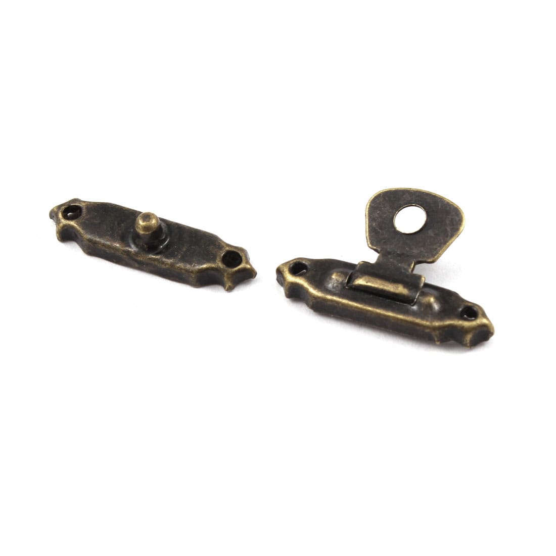 Unique Bargains Wood Jewelry Vintage Box Latch Case Hasp Pad Lock Hook ...