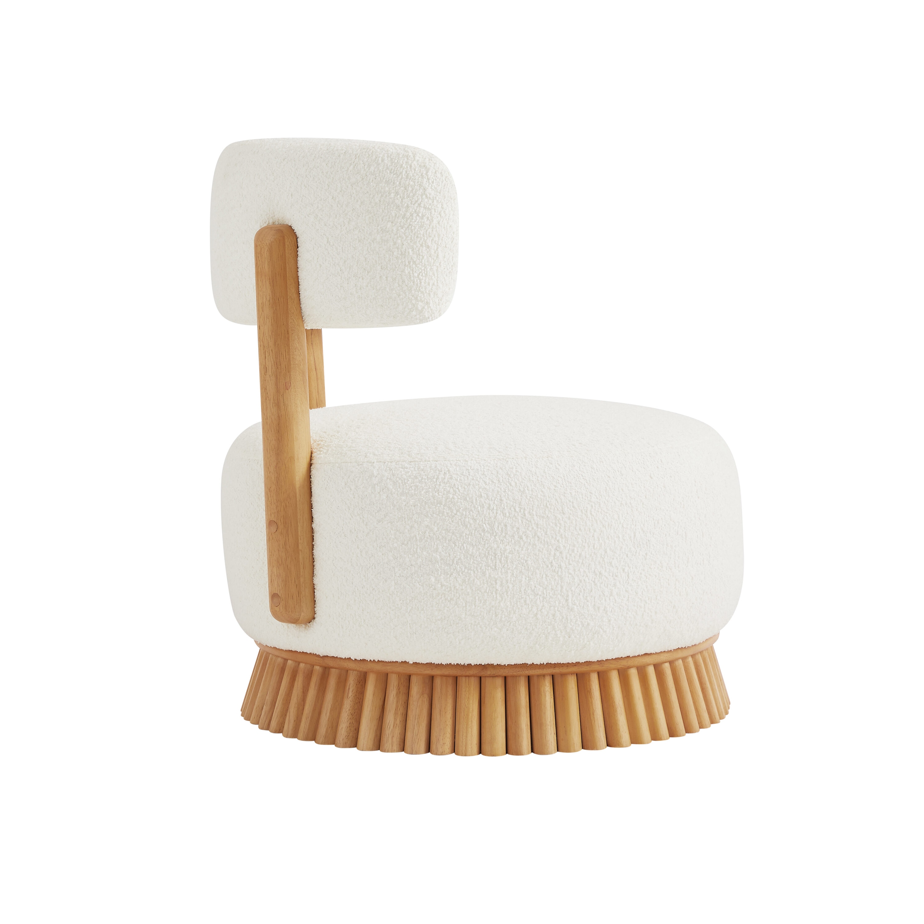 ModernLuxe Assembly Required Modern Farmhouse Armless Chair Wooden Base ...