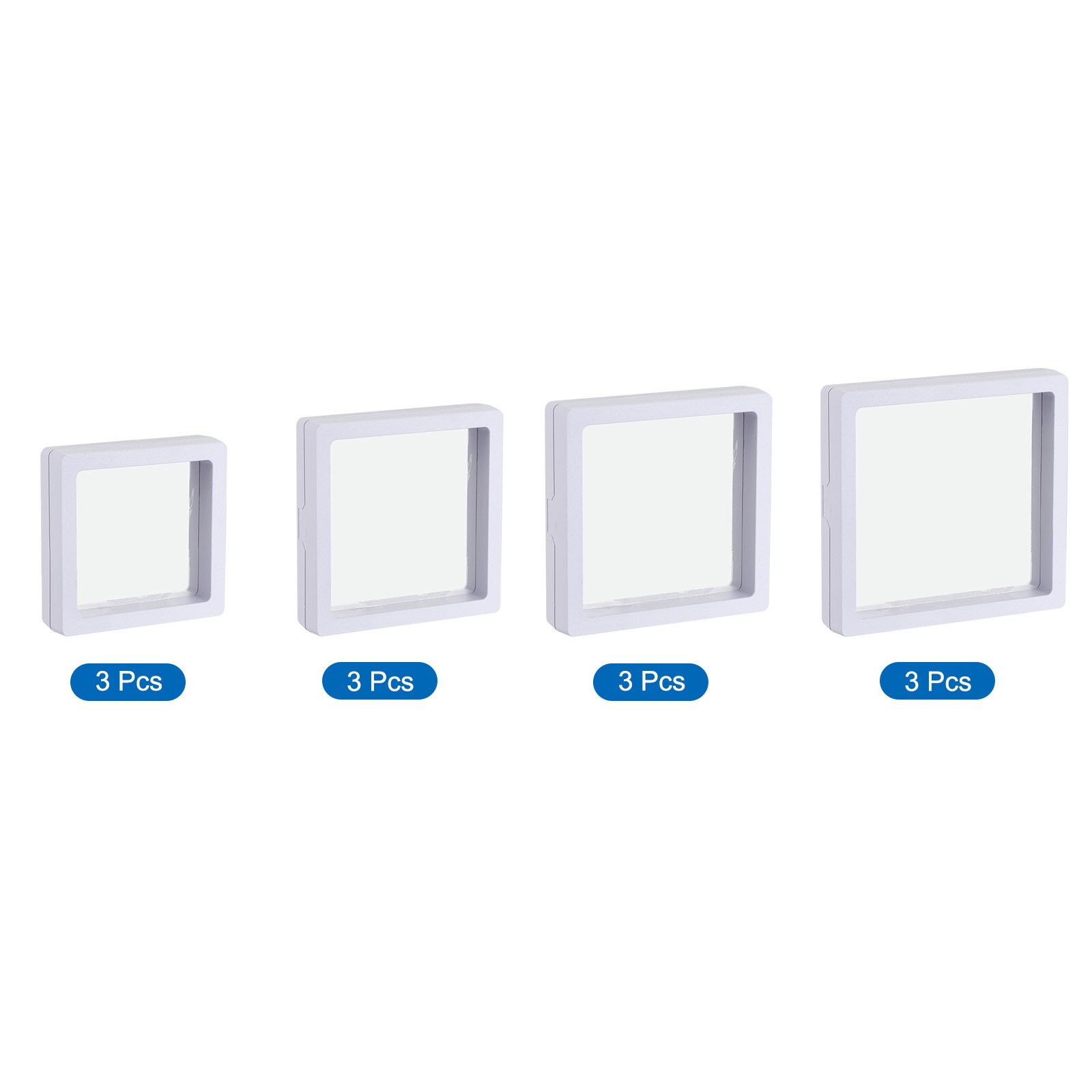 Unique Bargains Floating Frame Display Holder Stand 3D Jewelry Display ...