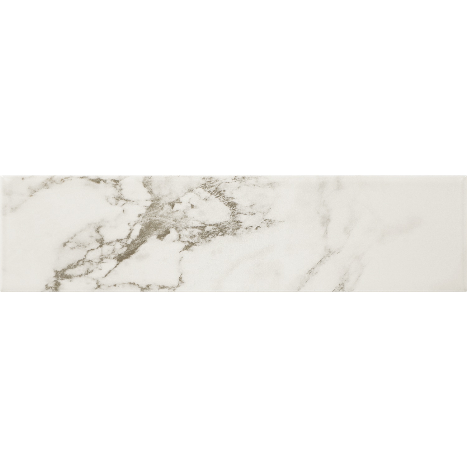 STAINMASTER Calacatta Gem 3-in x 12-in Glossy Ceramic Marble look Wall ...