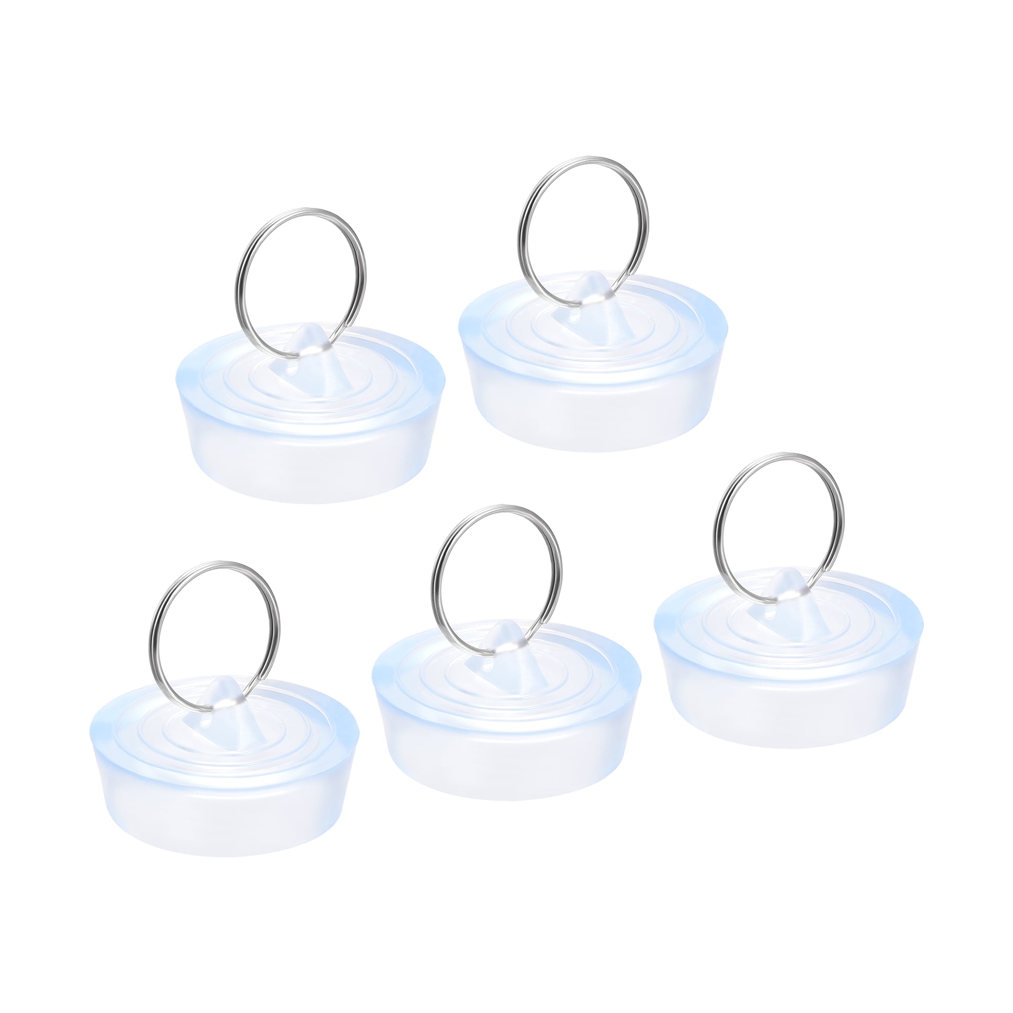 Unique Bargains Rubber Sink Plug 5pcs Clear Drain Stopper Fit 1-1/2 ...