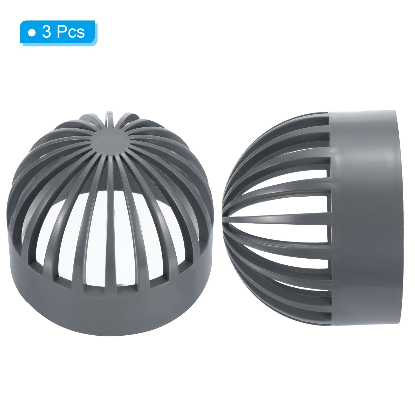 PATIKIL 110mm ID Atrium Drain Grate Cover 3 Pack Round Outdoor UPVC ...