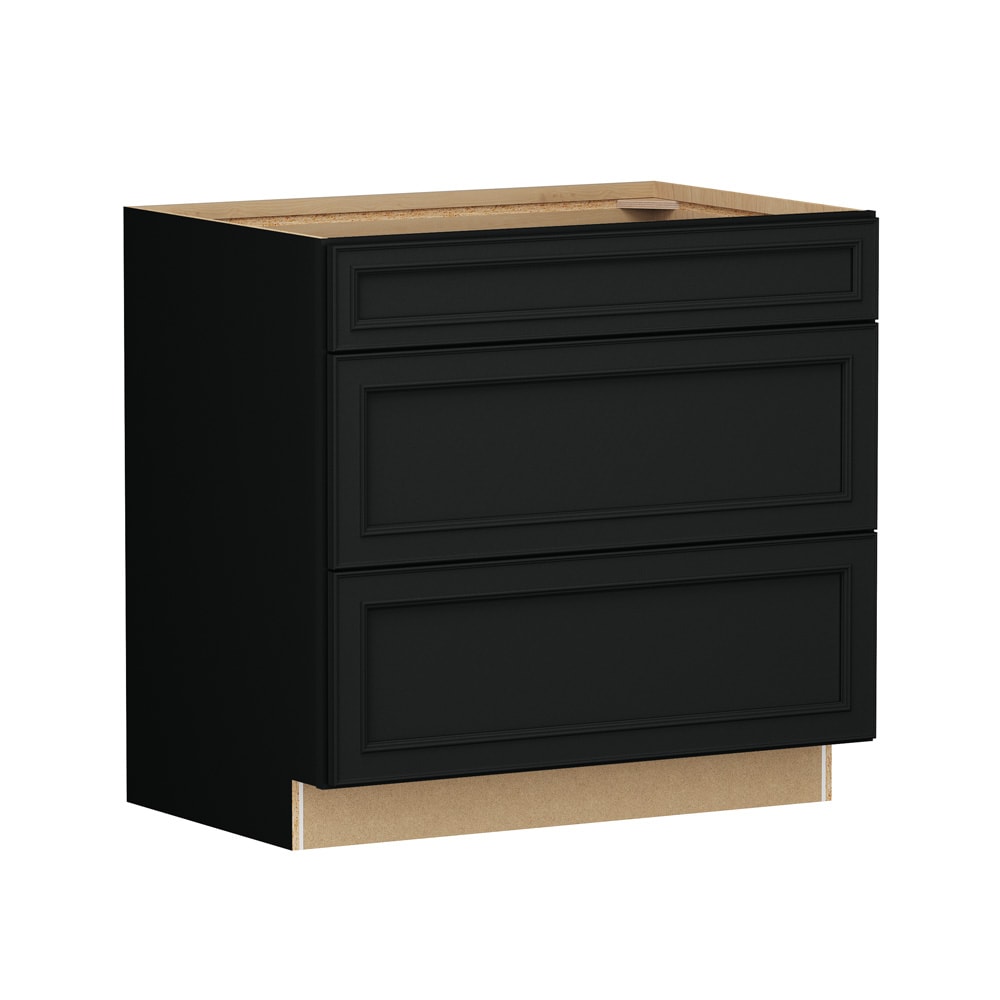 Shenandoah Irvington 36-in W x 34.5-in H x 24-in D Black Painted Drawer ...