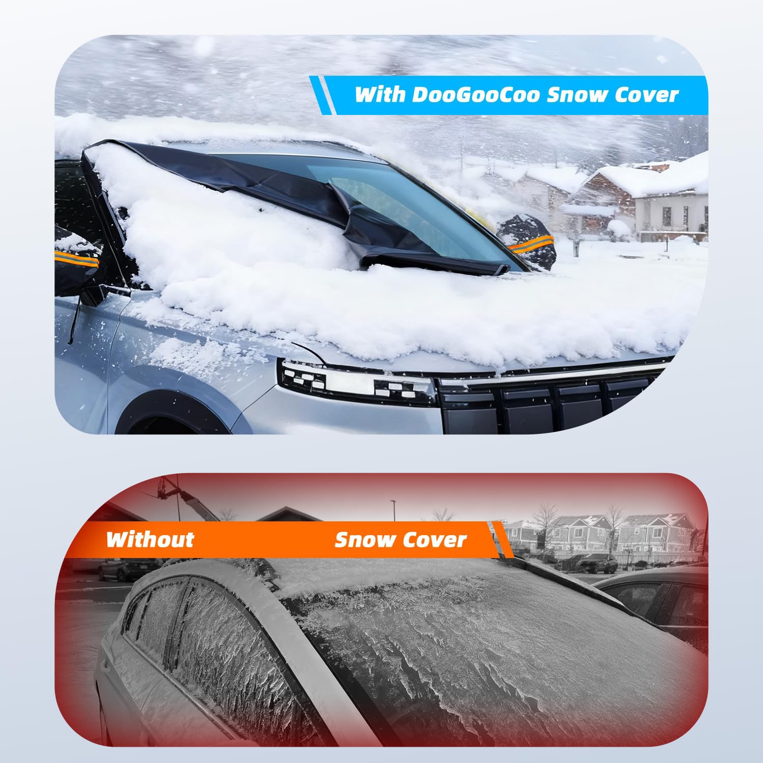 Afoxsos 1 Piece 700D Waterproof Car Windshield Cover for Ice and Snow ...