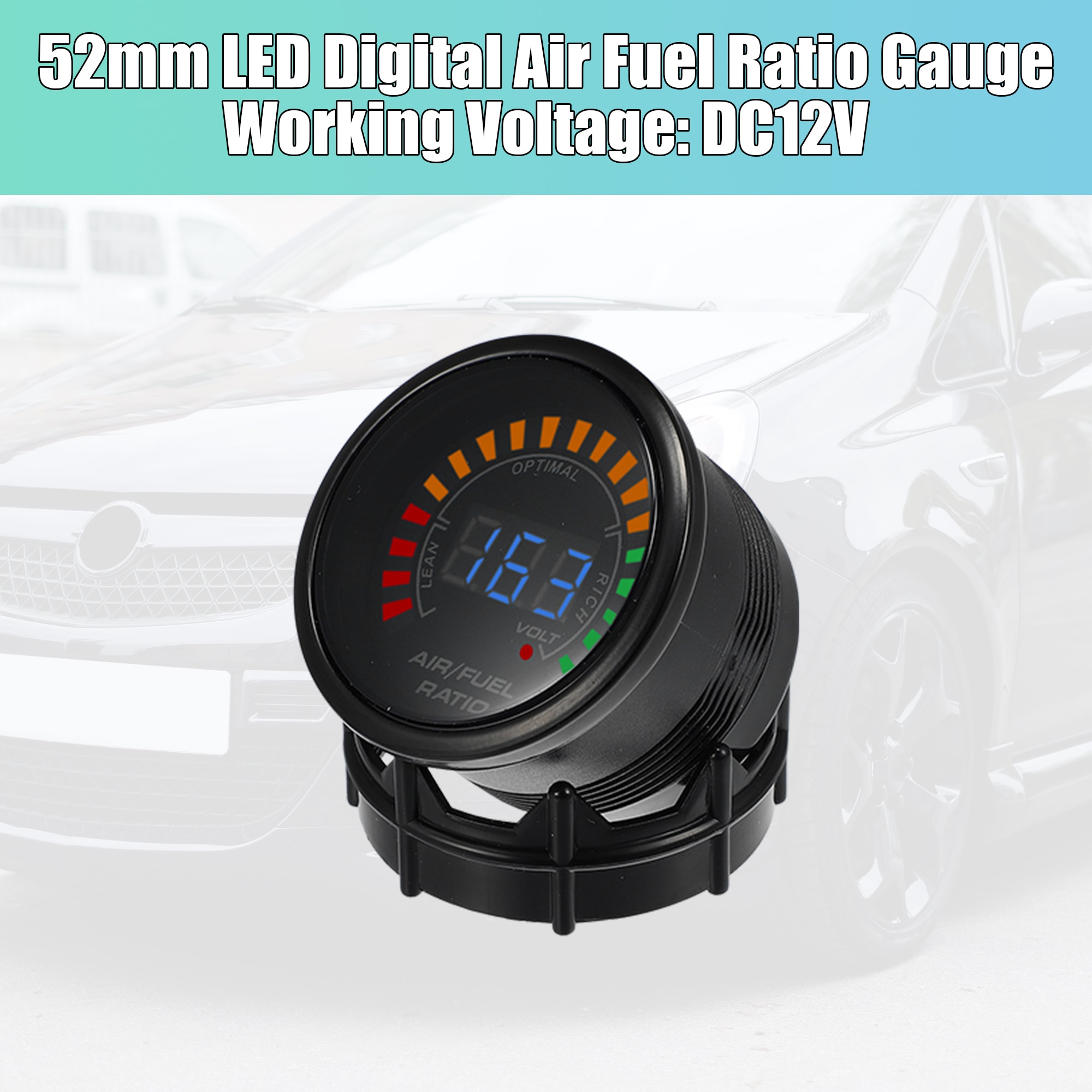 Unique Bargains Air/Fuel Ratio Gauge 2-1/16-Inch 52mm Digital AFR ...
